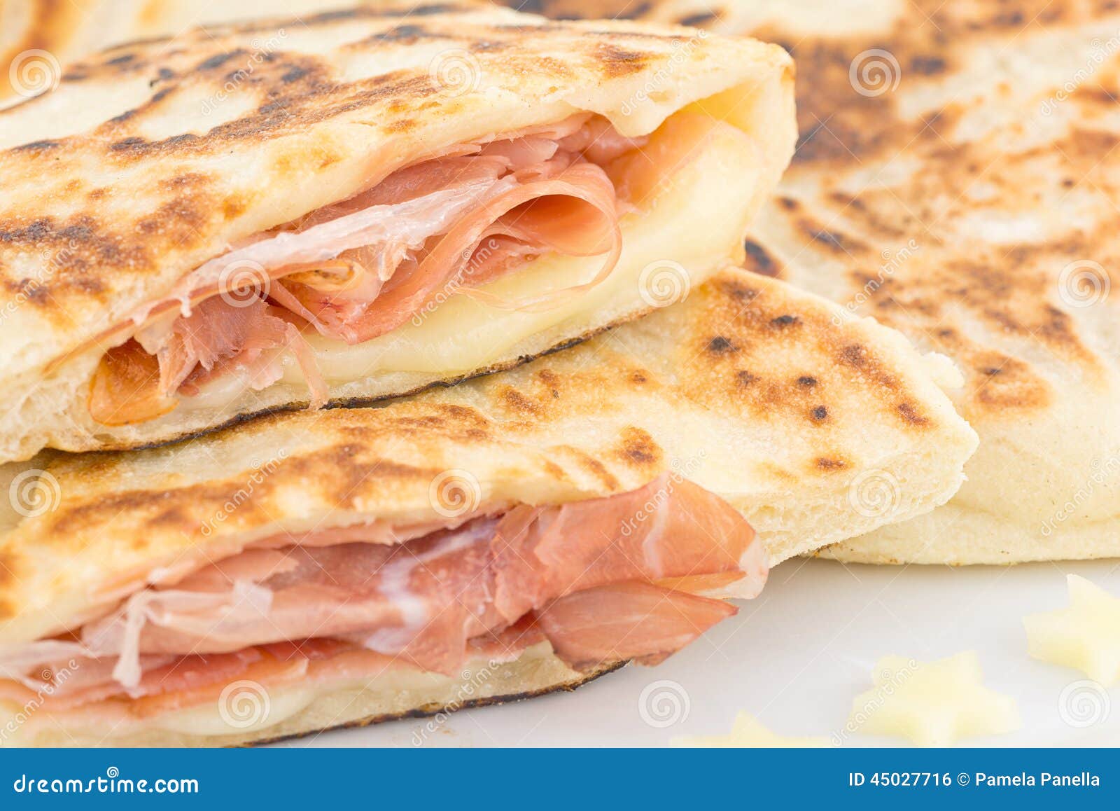 Bread with ham stock photo. Image of close, arabic, goods - 45027716