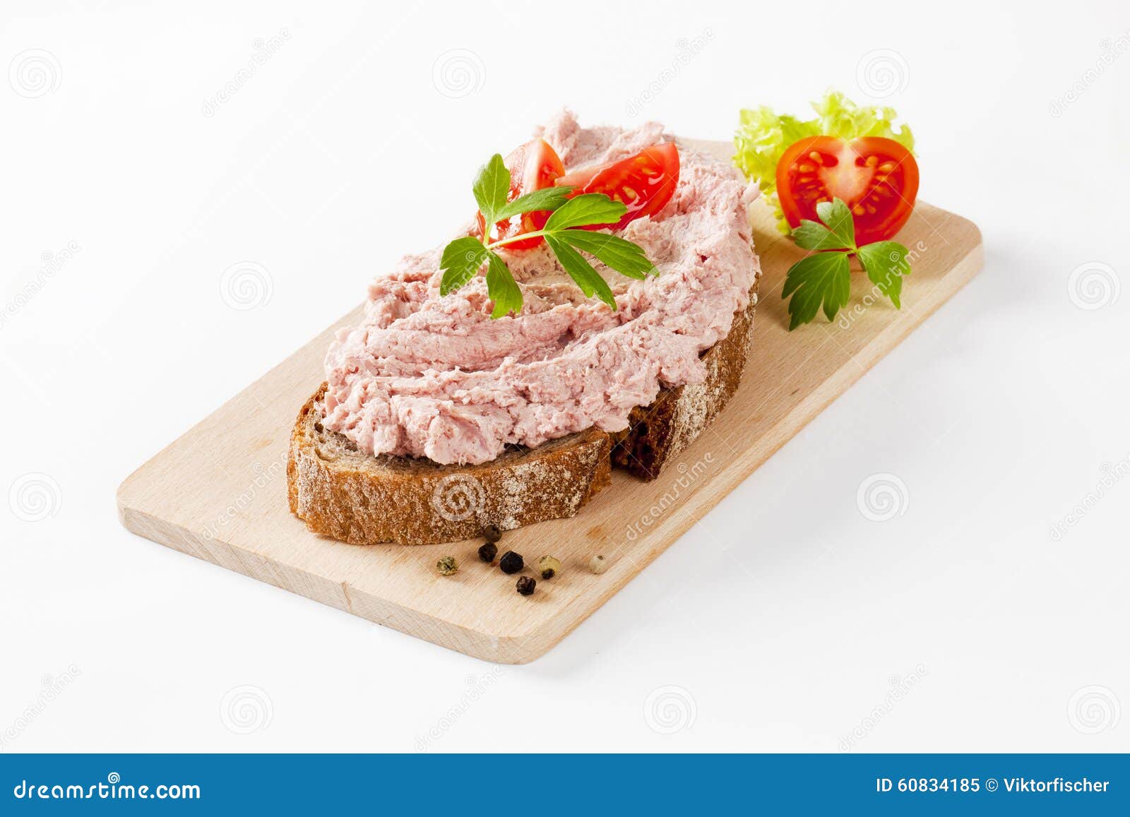 Bread and ham spread stock image. Image of spread, pate - 60834185
