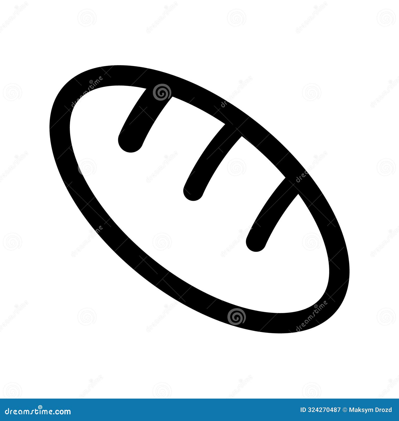 Bread Icon, Bread Loaf Icon. Stock Illustration - Illustration of ...