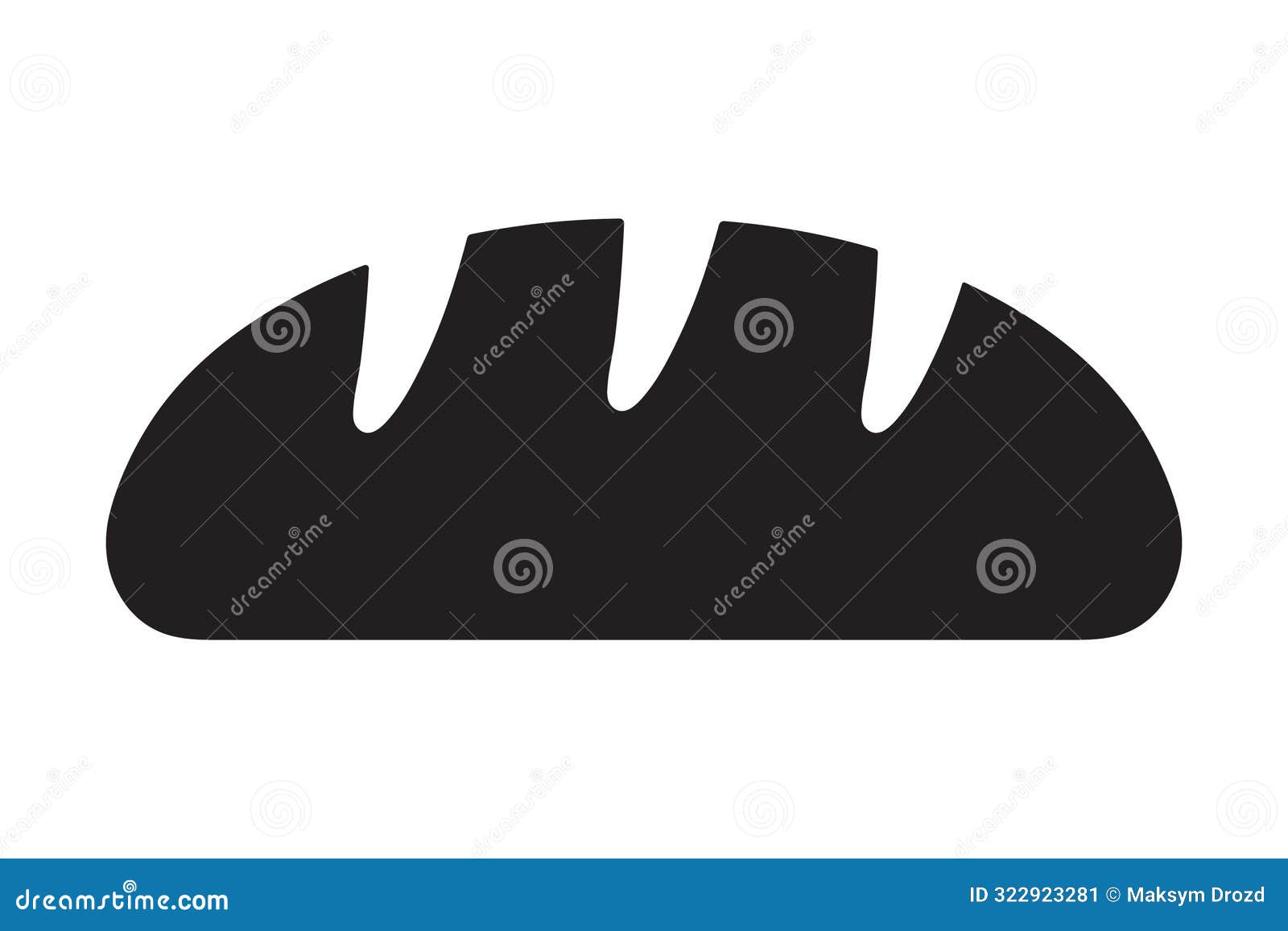 Bread Icon, Bread Loaf Icon. Stock Vector - Illustration of snack ...