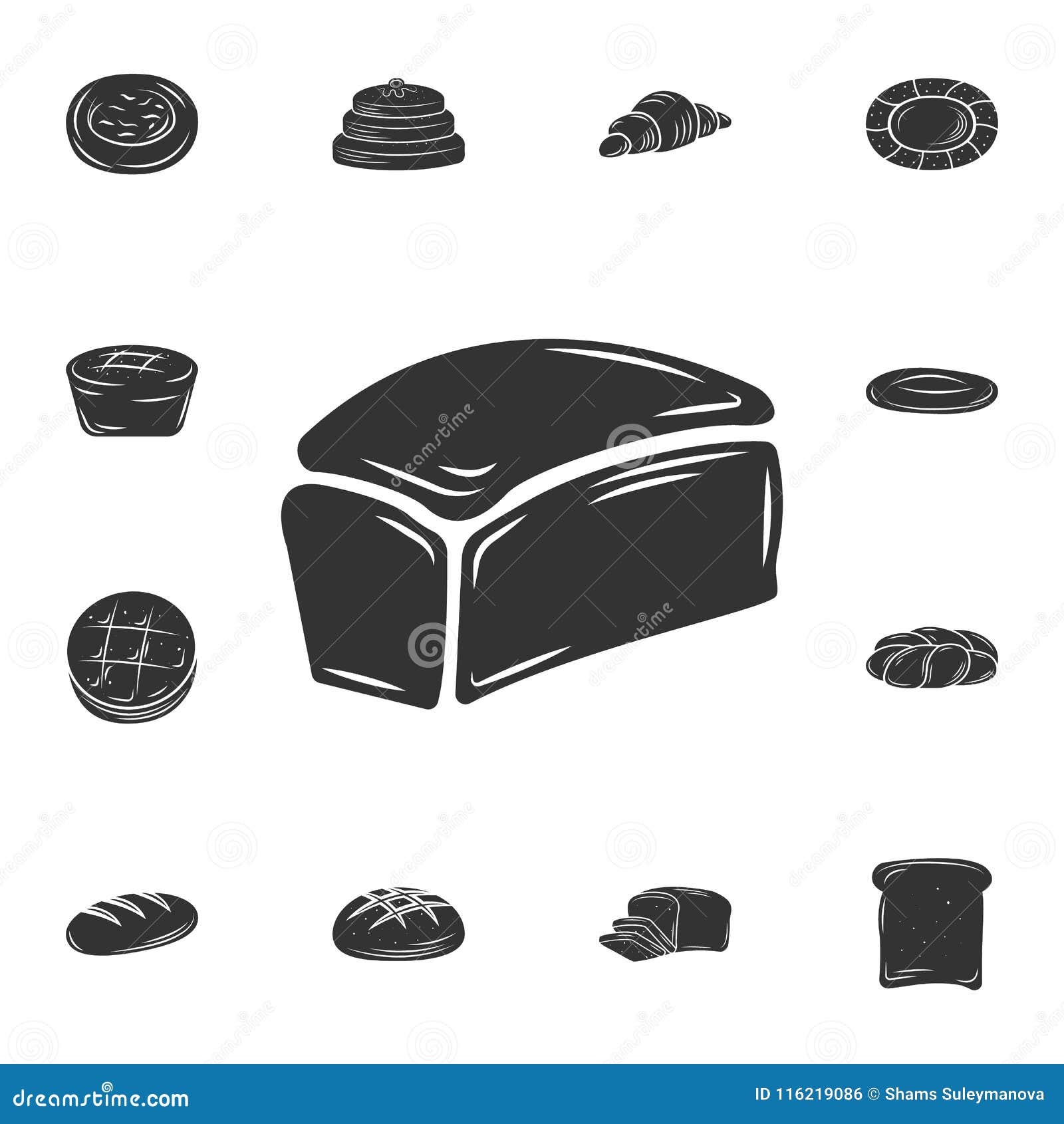 Bread Icon. Simple Element Illustration. Bread Symbol Design from ...