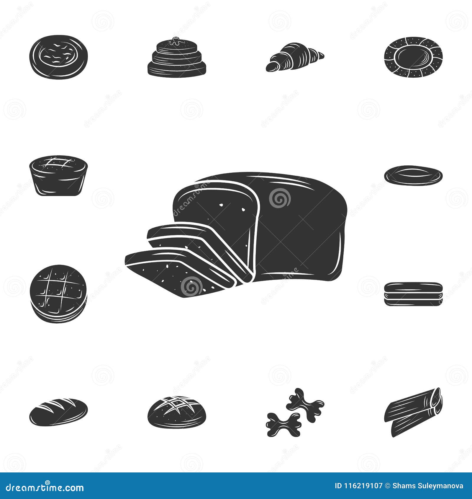 Bread Icon. Simple Element Illustration. Bread Symbol Design from ...