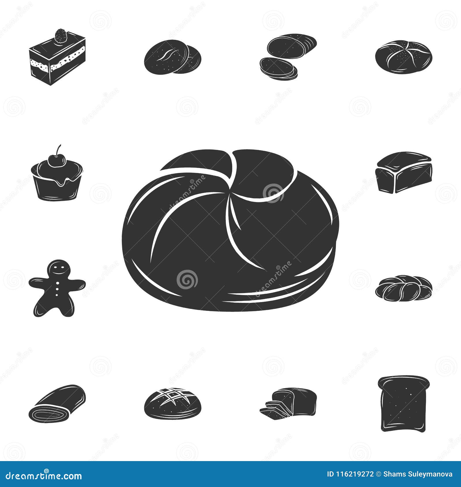 Bread Icon. Simple Element Illustration. Bread Symbol Design from ...