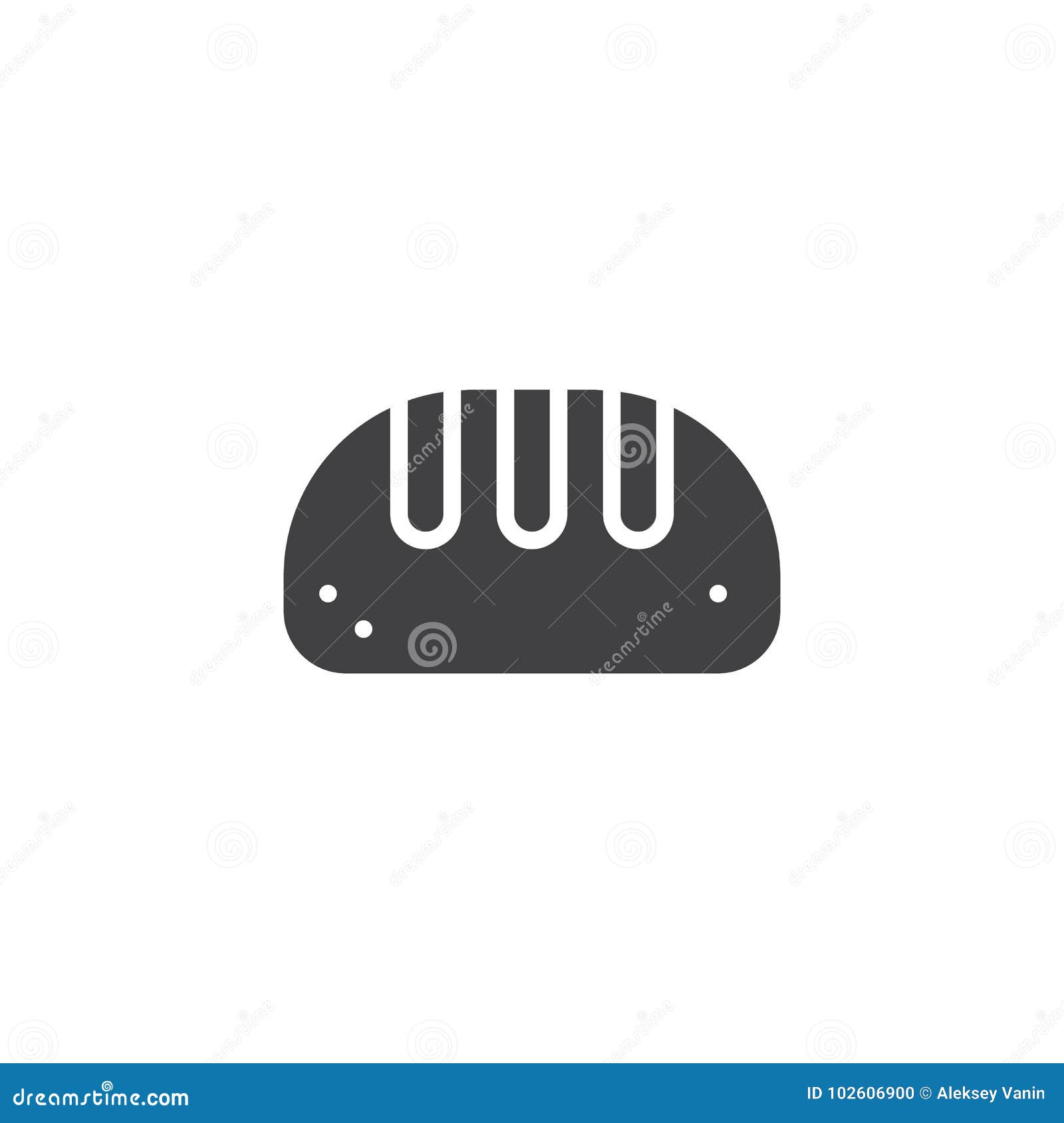Bread icon vector stock vector. Illustration of pictogram - 102606900