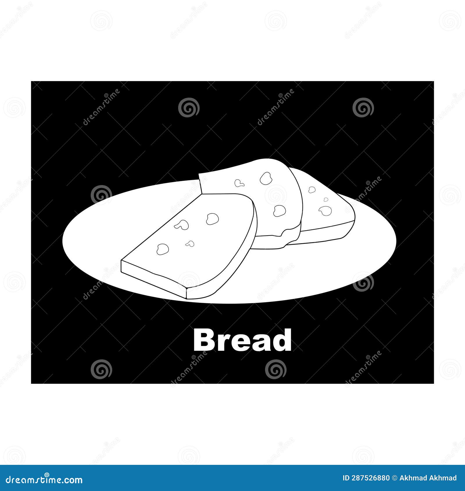 Bread icon stock vector. Illustration of toast, food - 287526880