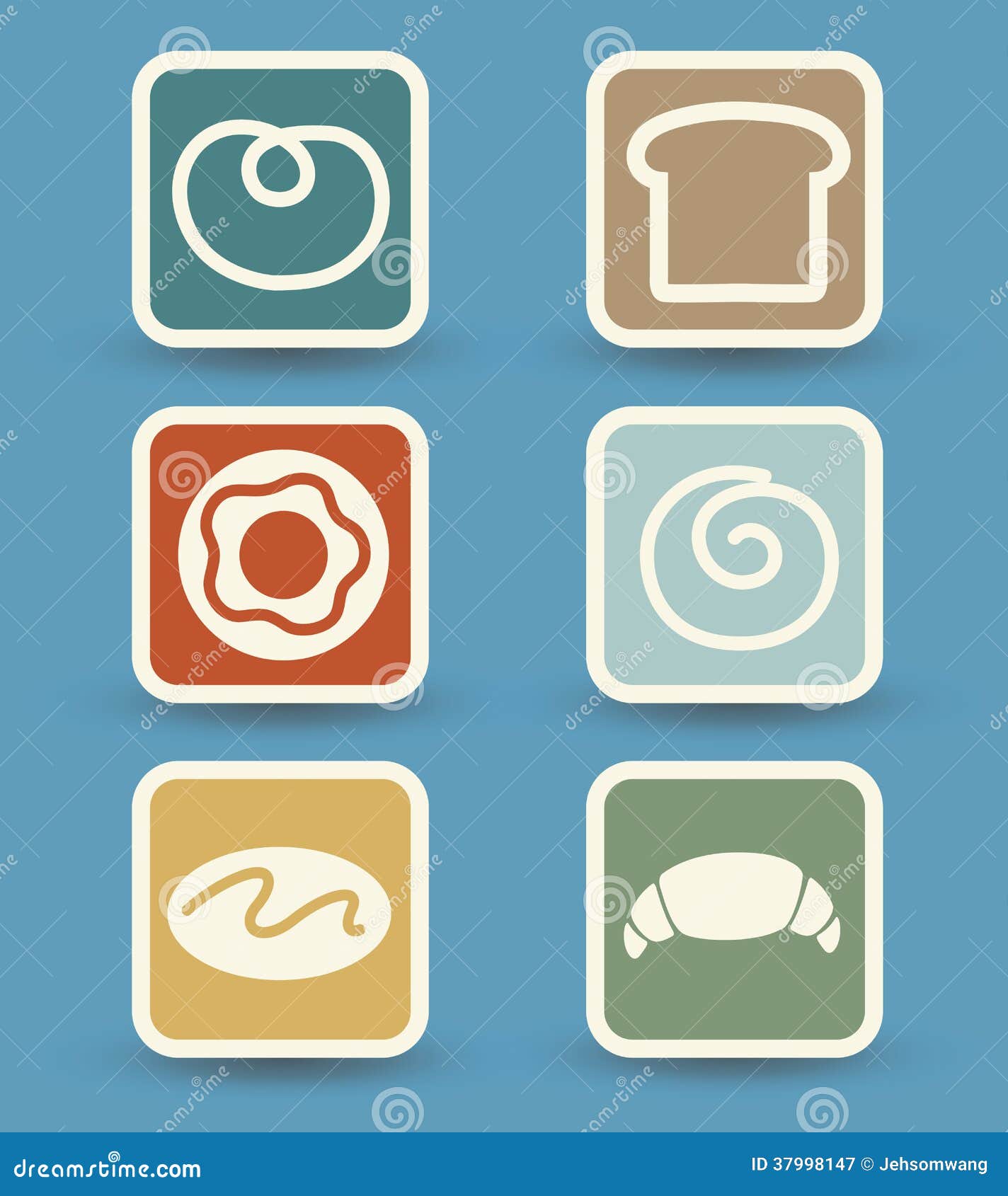 Bread icons stock vector. Illustration of chef, drink - 37998147