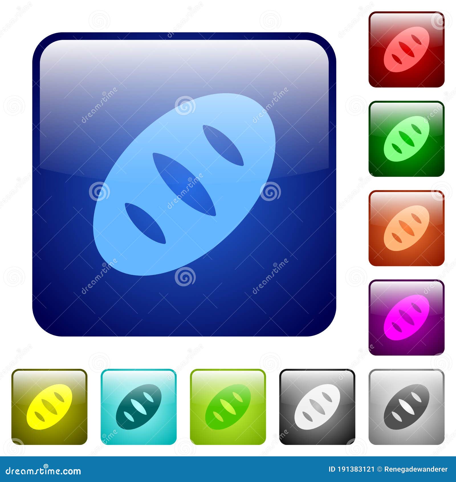 Bread color square buttons stock vector. Illustration of square - 191383121