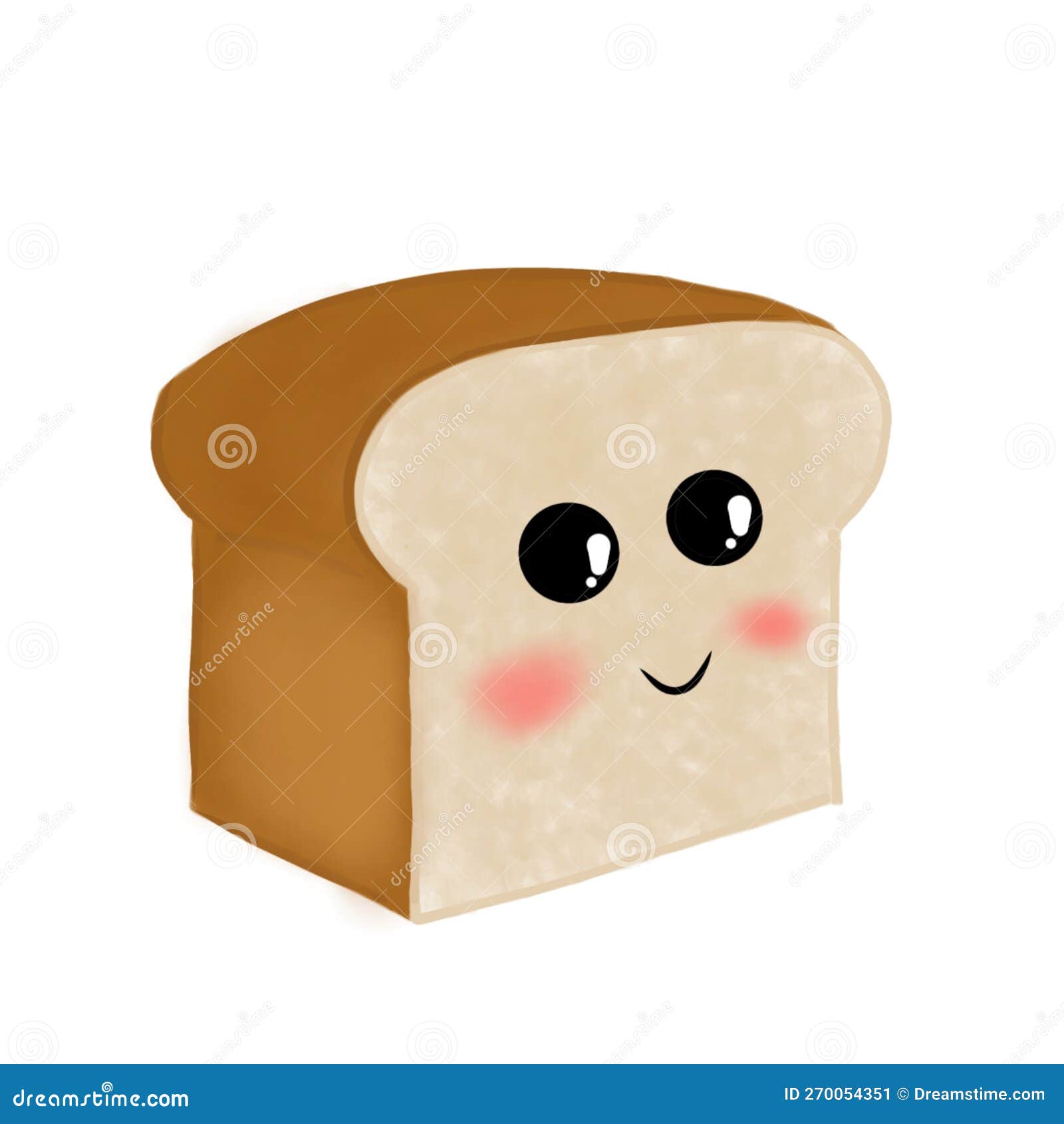 Bread Illustration, Face Smile Cartoon, Food Cartoon Stock Illustration ...