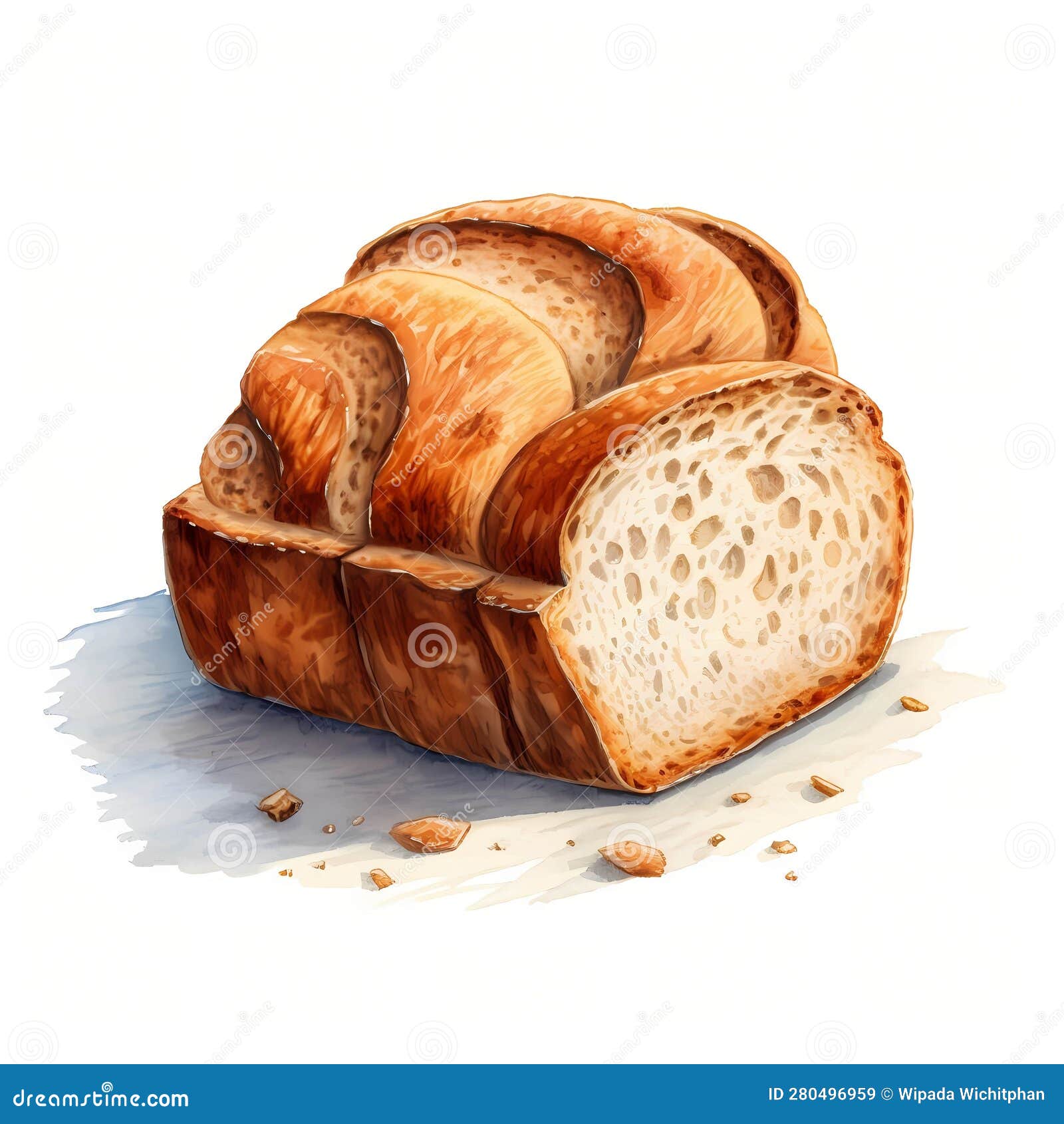 Bread Illustration, Realistic Bread, Bread Shop Stock Illustration ...