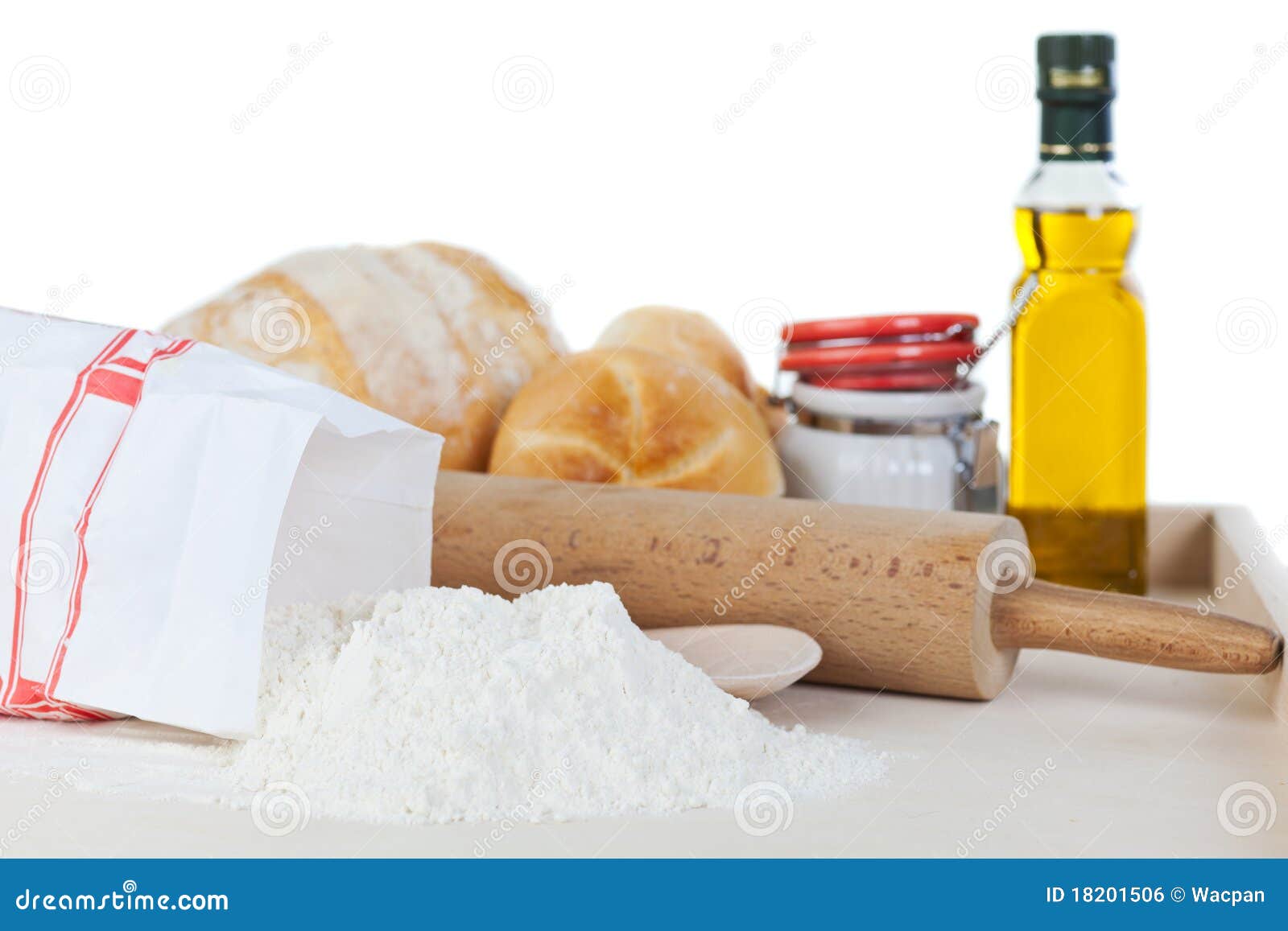 Bread ingredients stock photo. Image of close, baking - 18201506