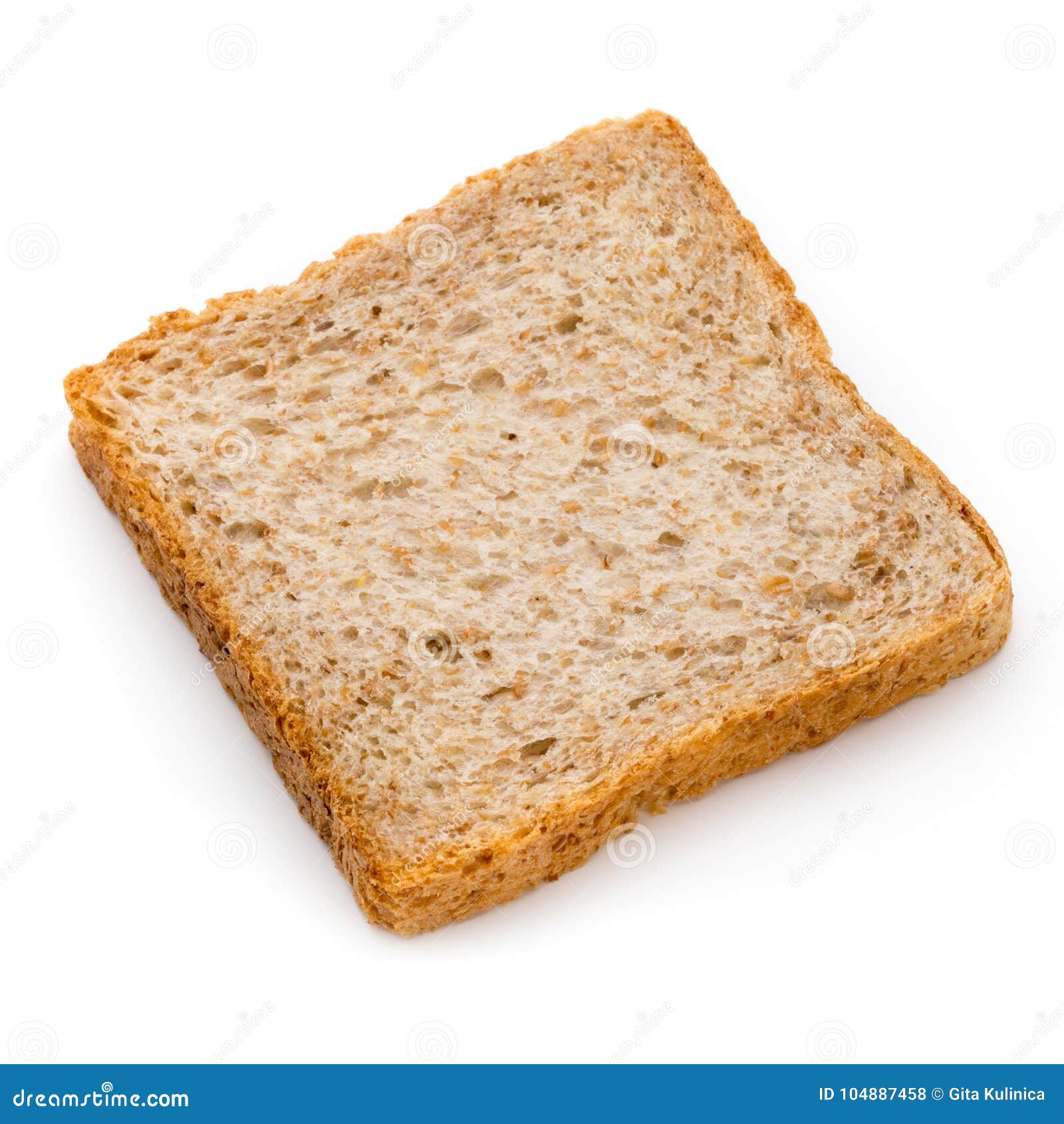 Toast Bread Isolated on the White Background. Stock Photo - Image of ...