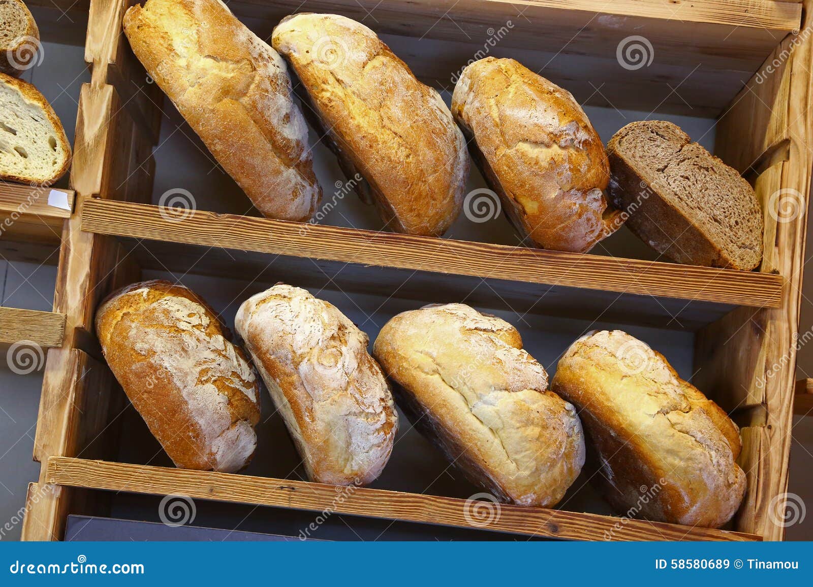 Bread in italian bakery stock image. Image of shop, italian - 58580689