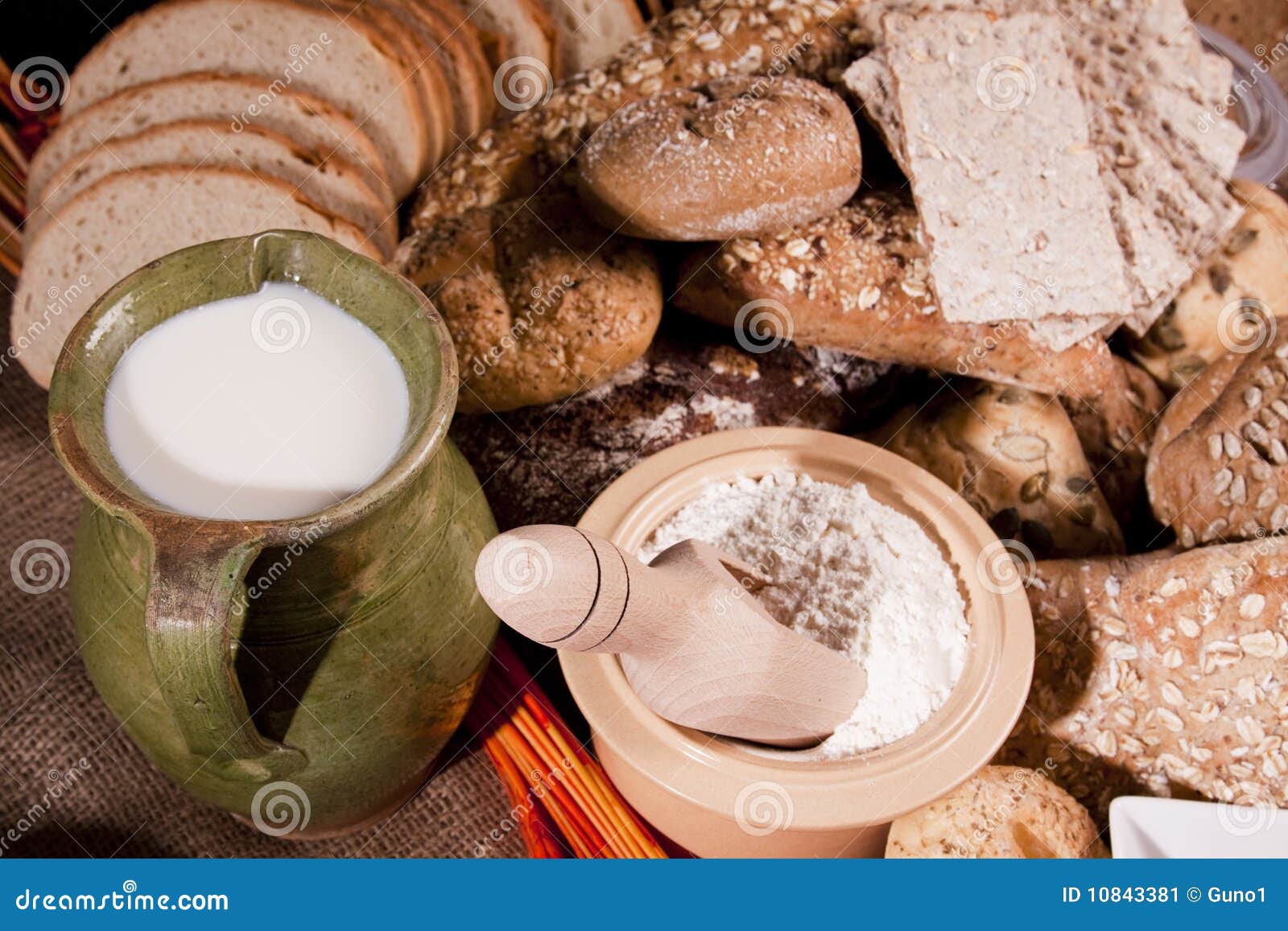 Bread and its components stock image. Image of pastry - 10843381