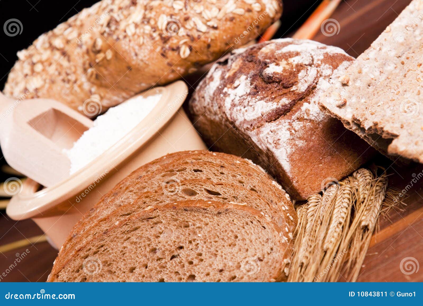 Bread and its components stock image. Image of freshness - 10843811