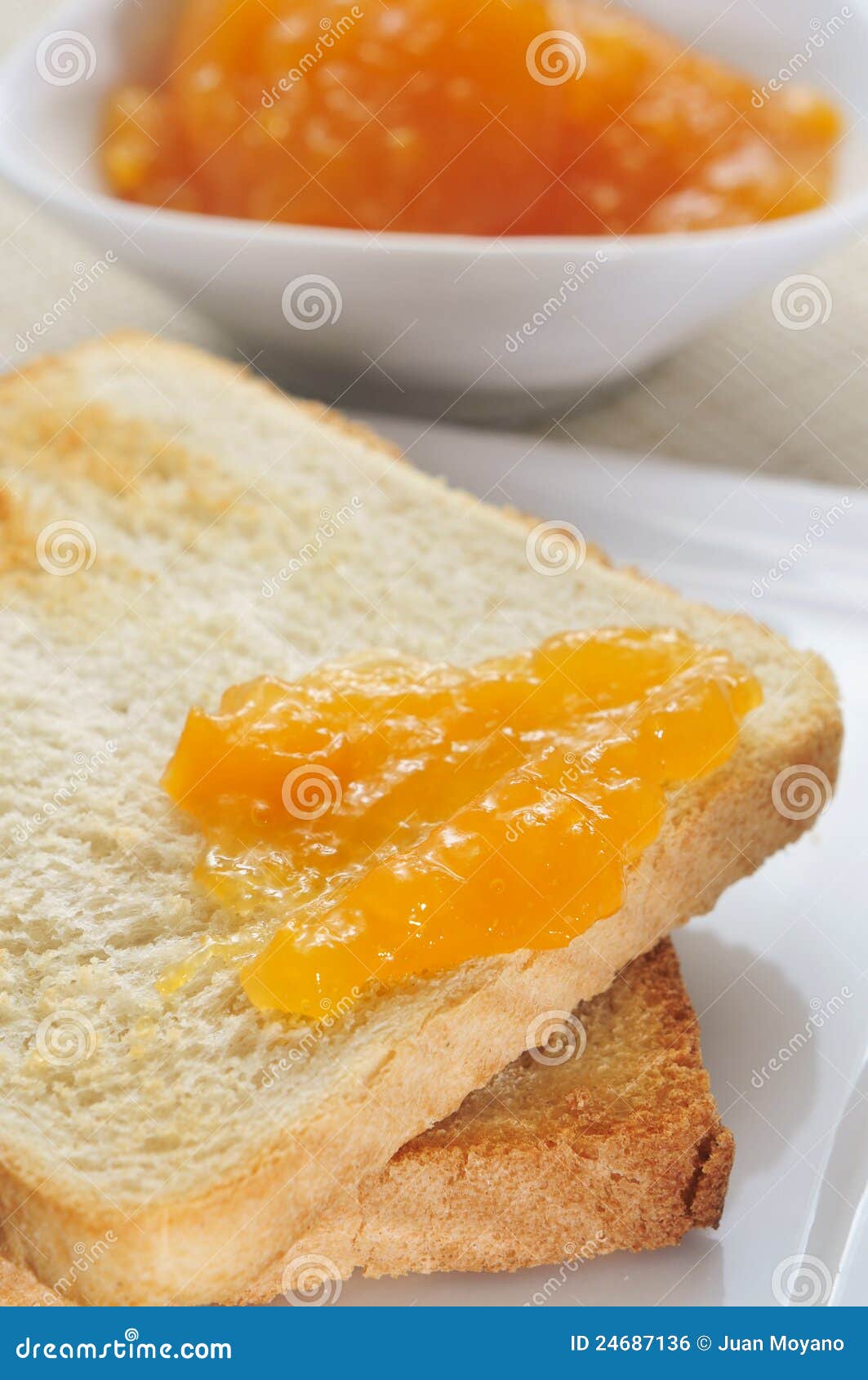 Bread and jam stock photo. Image of fruity, european - 24687136