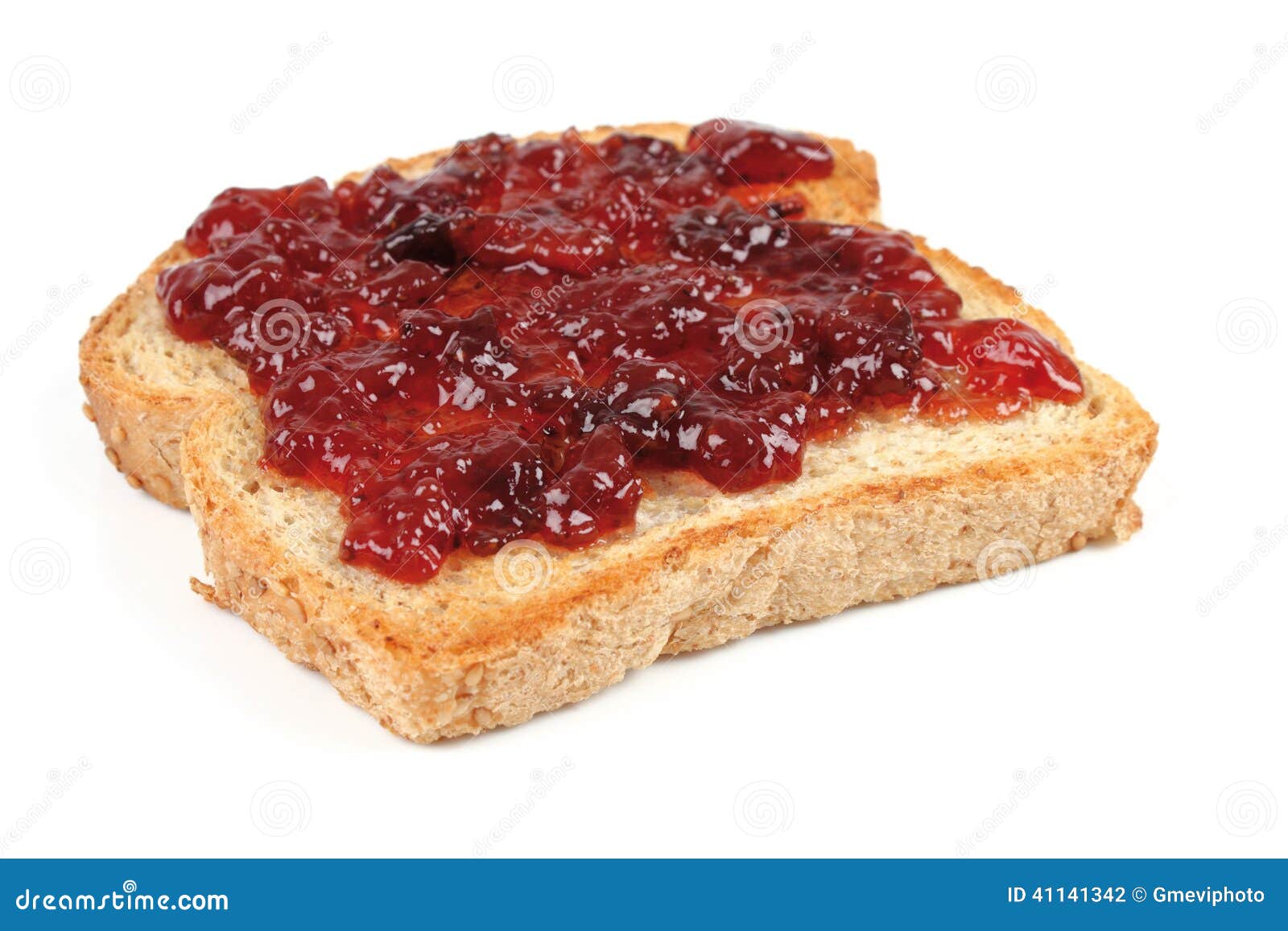 Bread with jam stock photo. Image of slice, dessert, breakfast - 41141342