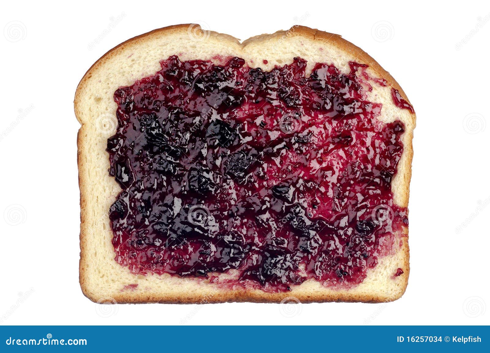 Bread with jelly on white stock photo. Image of color - 16257034