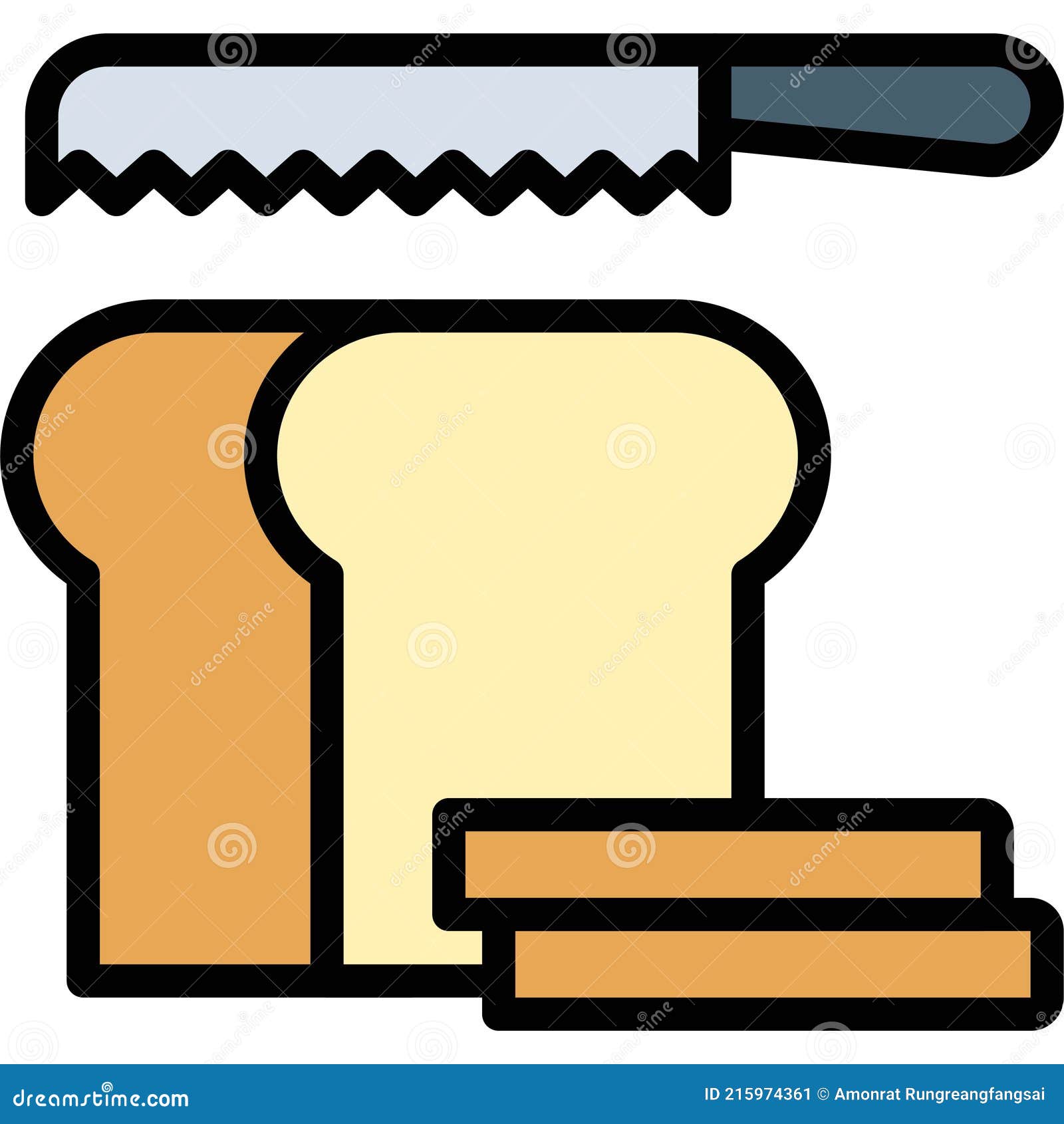 Bread Knife Icon, Bakery and Baking Related Vector Stock Vector ...