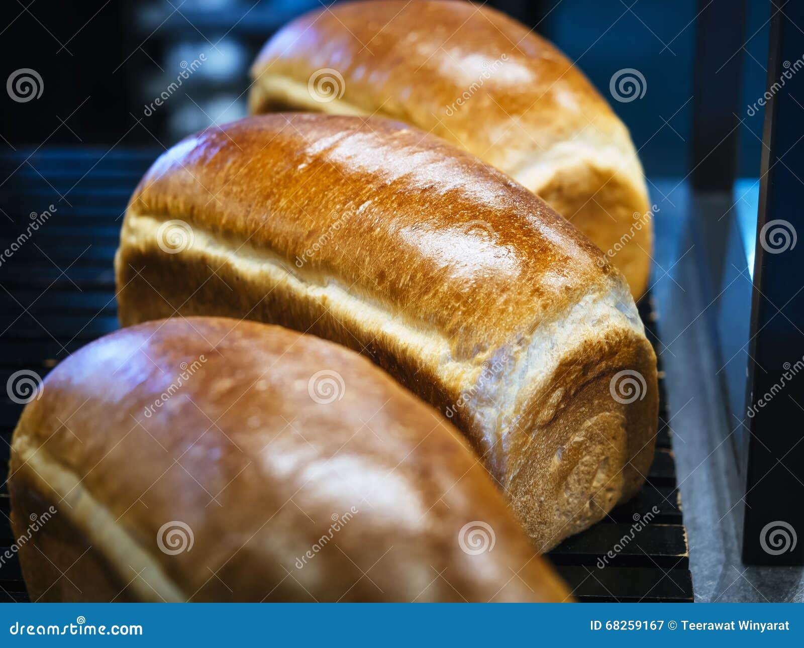 Bread Loaf Fresh Bake Display Bakery Shop Stock Image - Image of ...