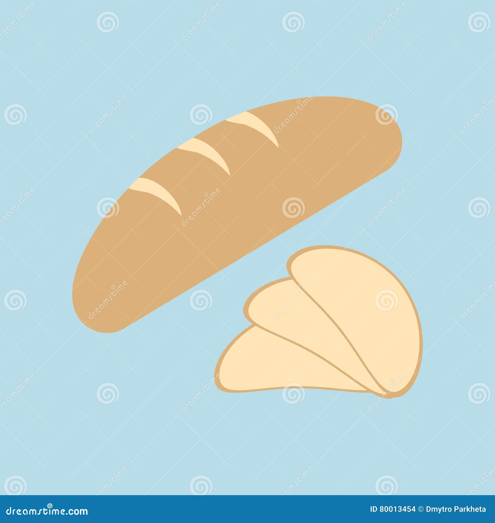 Bread Loaf Icon stock vector. Illustration of flour, pastry - 80013454
