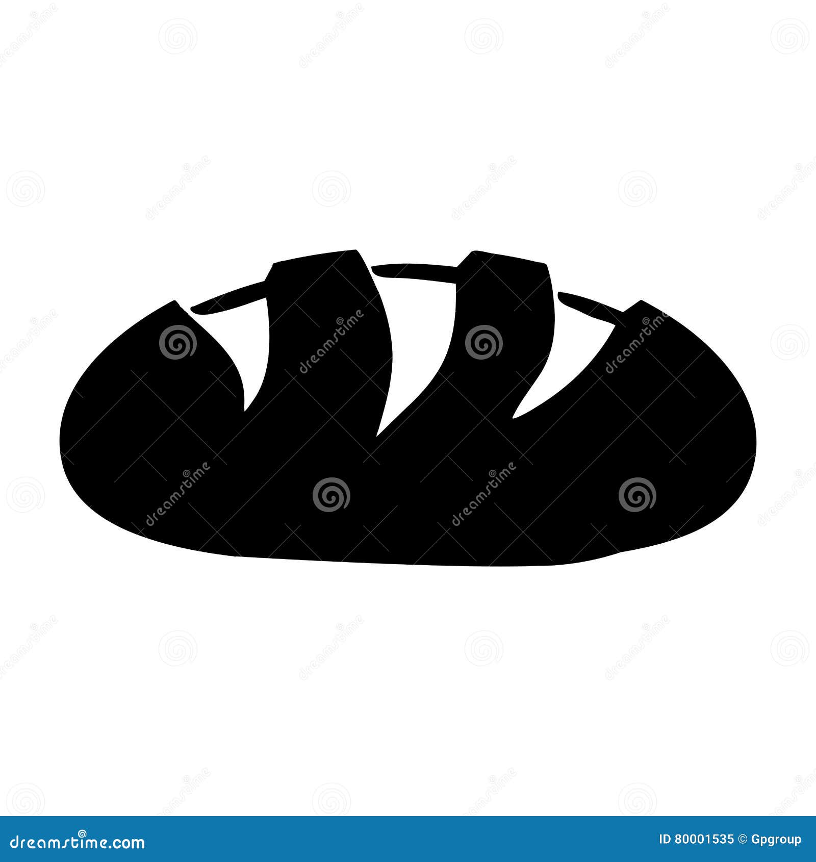 Bread loaf icon image stock vector. Illustration of nutritious - 80001535