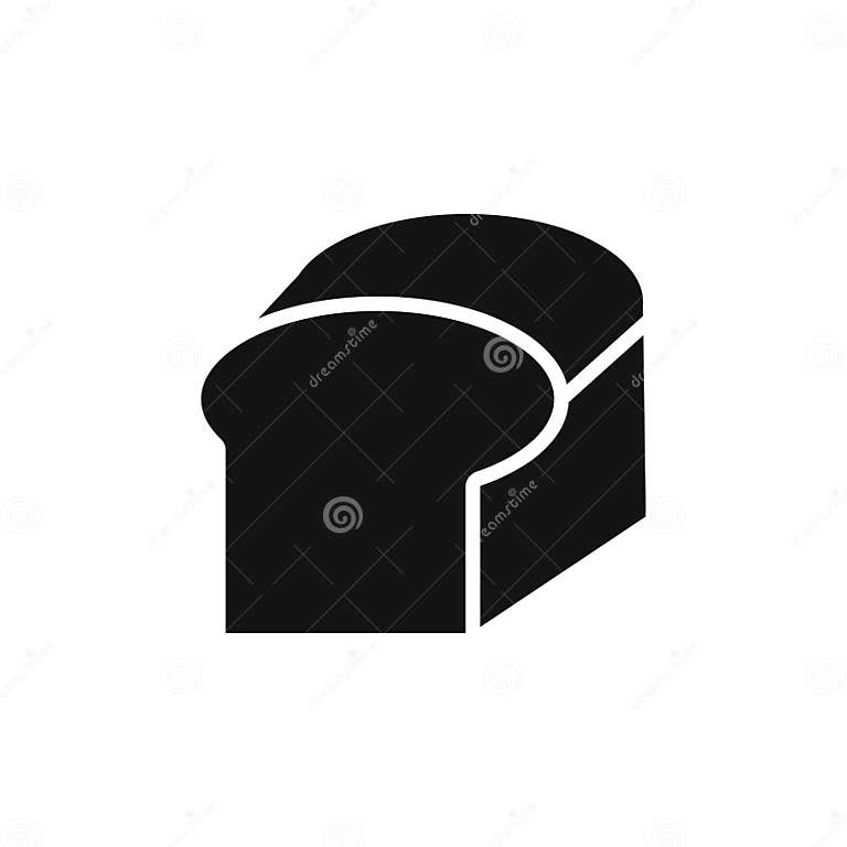 Bread Loaf Icon Isolated on White Background Stock Vector ...