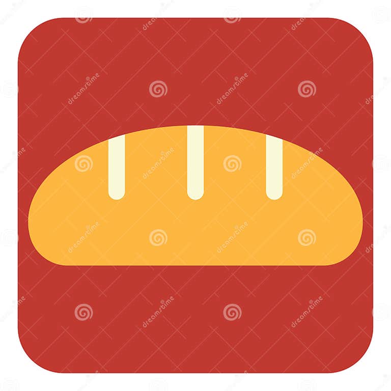 Bread loaf, icon stock vector. Illustration of sketch - 261060469