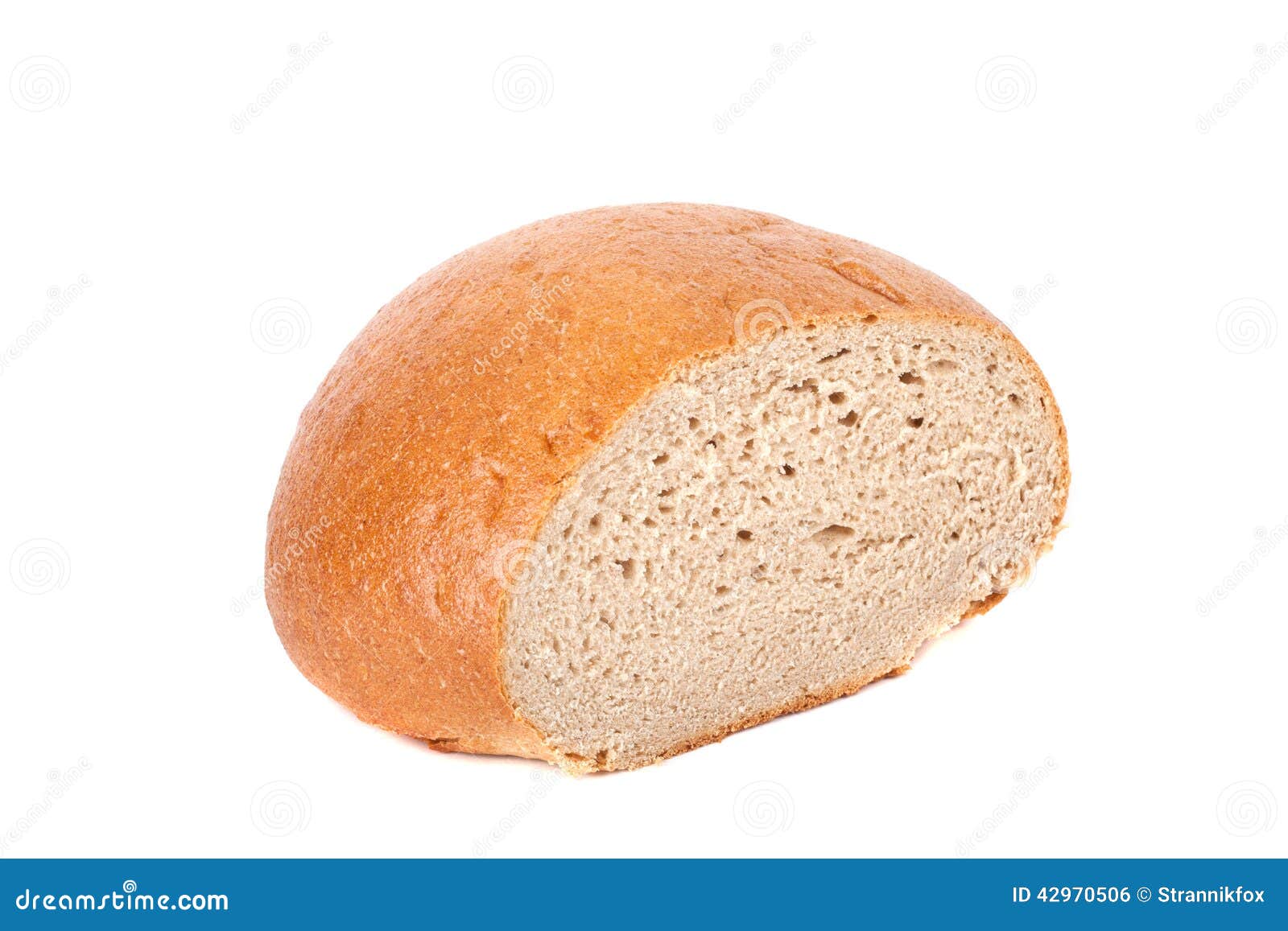 Bread Loaf Isolated on White Background Stock Photo - Image of wheat ...