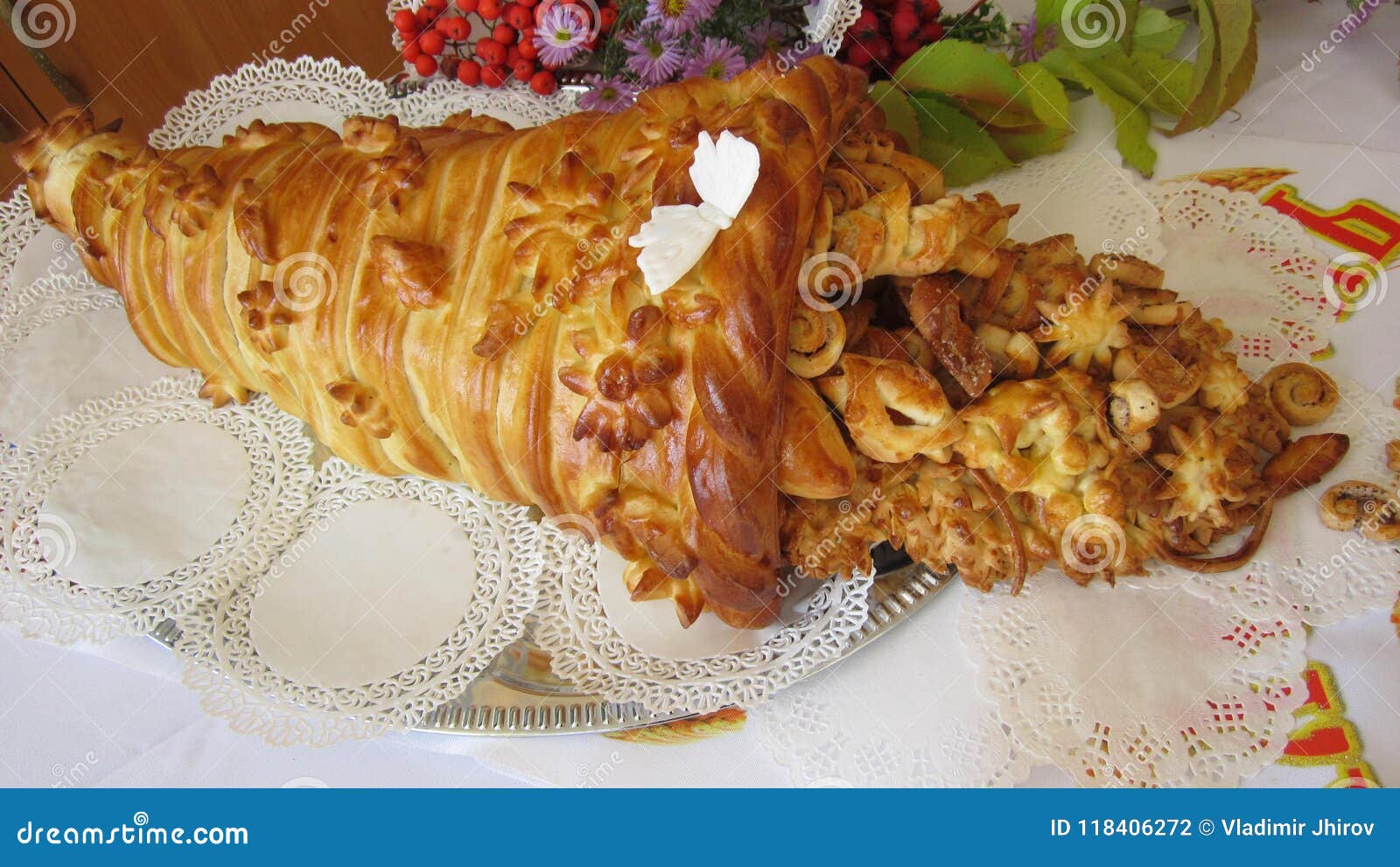 Bread Loaf of the Original Form Stock Photo - Image of pastries ...
