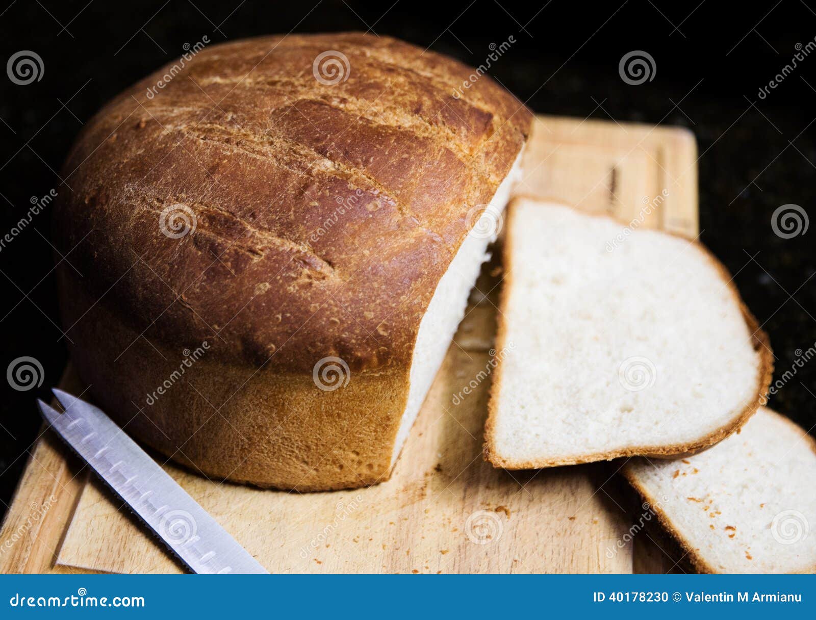 Bread stock photo. Image of food, stone, flour, open - 40178230