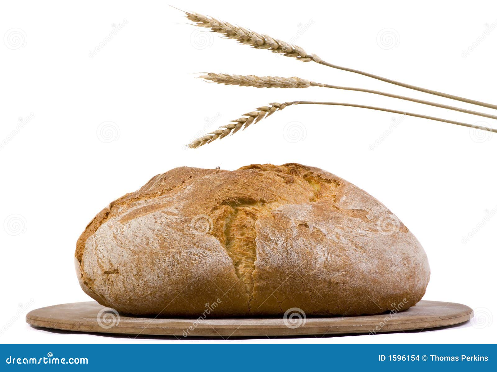 Bread Loaf with Wheat Isolated 2 Stock Photo - Image of appetizer ...