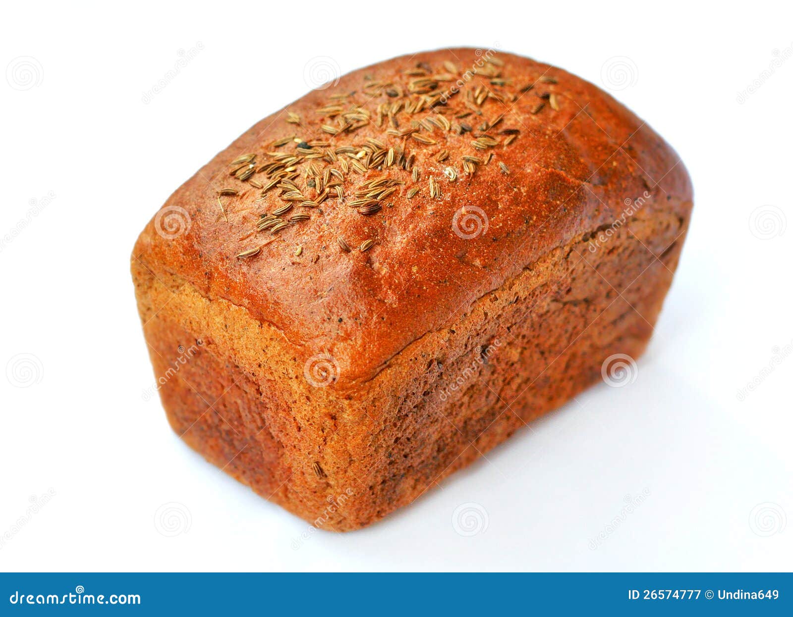 Bread Loaf on a White Background Stock Image - Image of seed, pastry ...