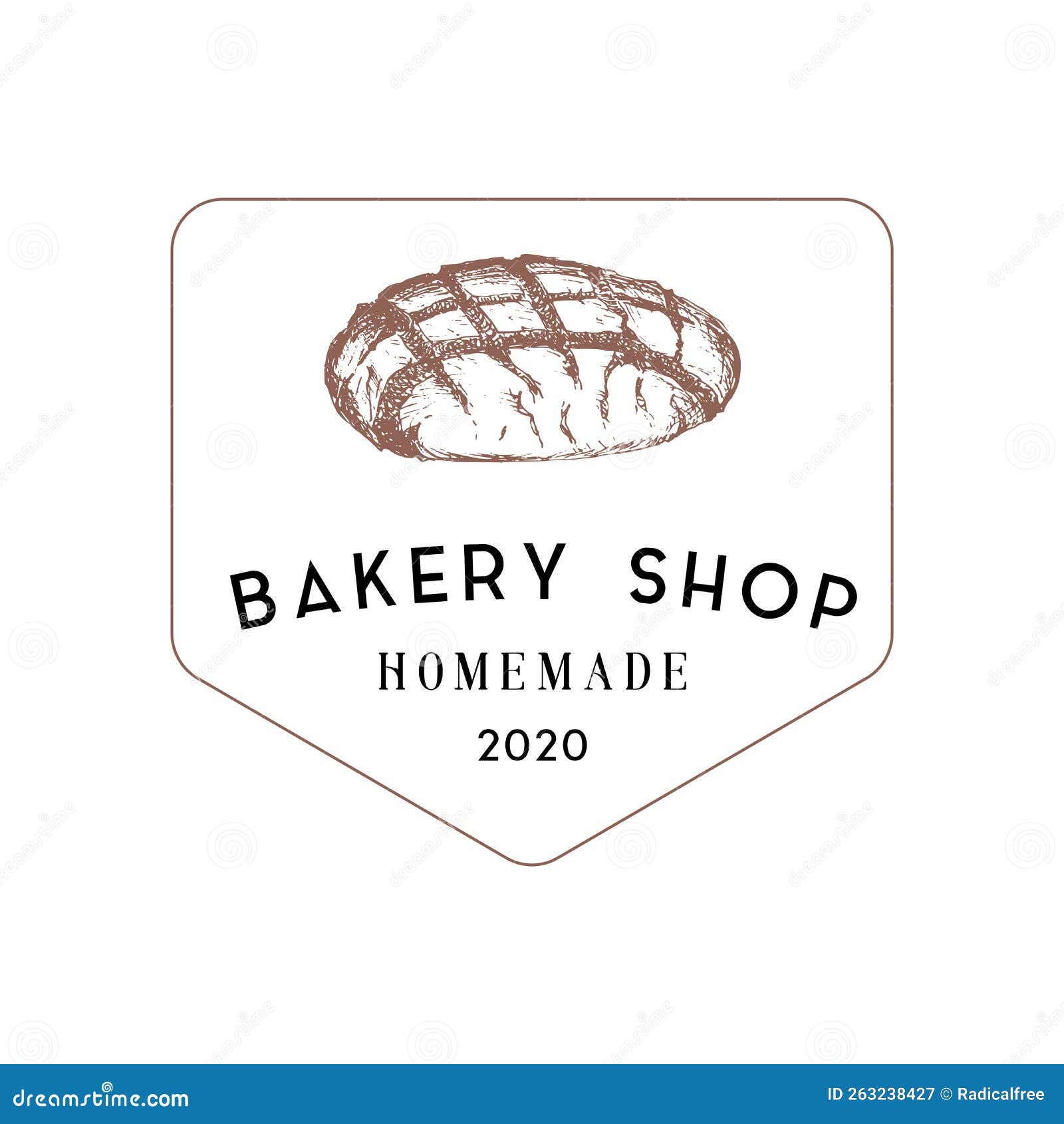 Bread Logo with Loaf Illustration in Vector Stock Illustration ...