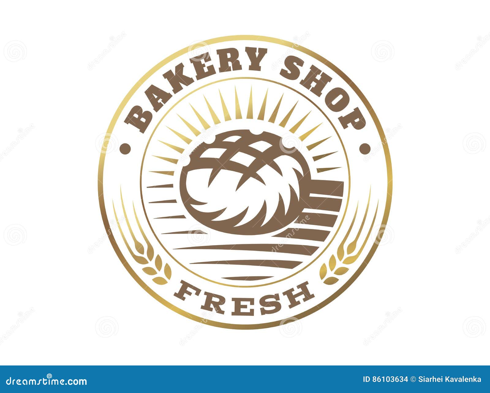 Bread Logo - Vector Illustration. Bakery Emblem on White Background ...