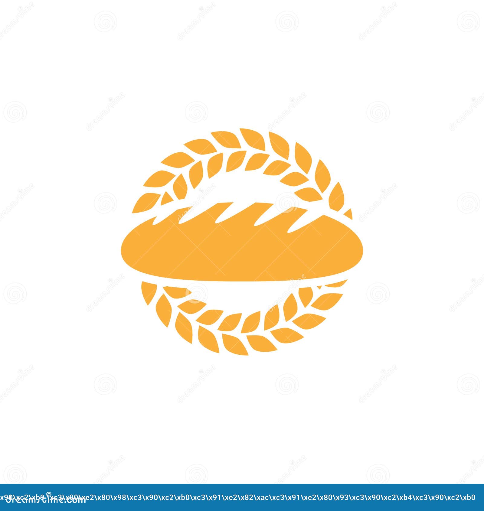 Bread Logo Vector Illustration Isolated on White. Stock Vector ...