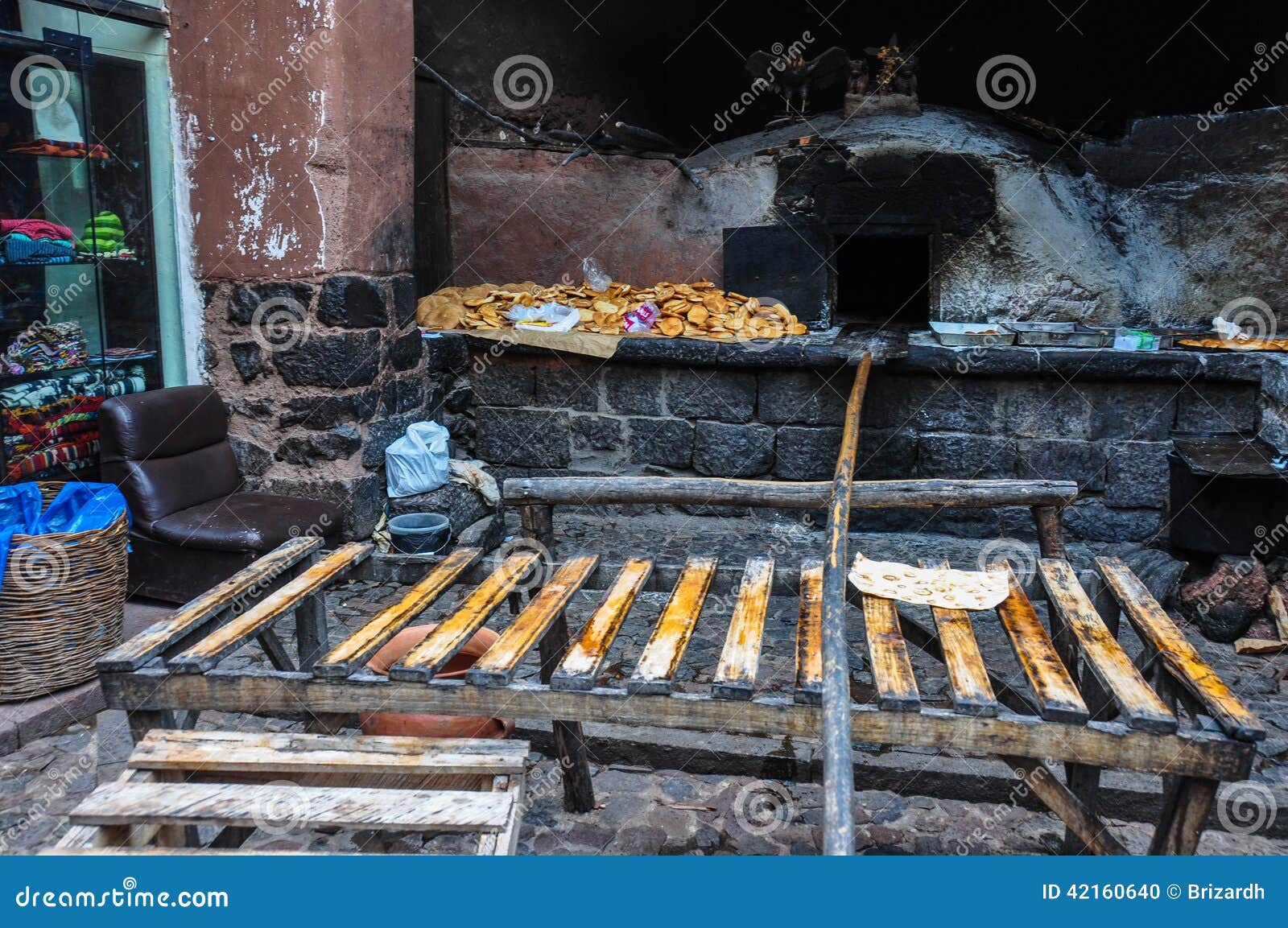 Bread Making in Pisac, Peru Stock Photo - Image of traditional, pisac ...