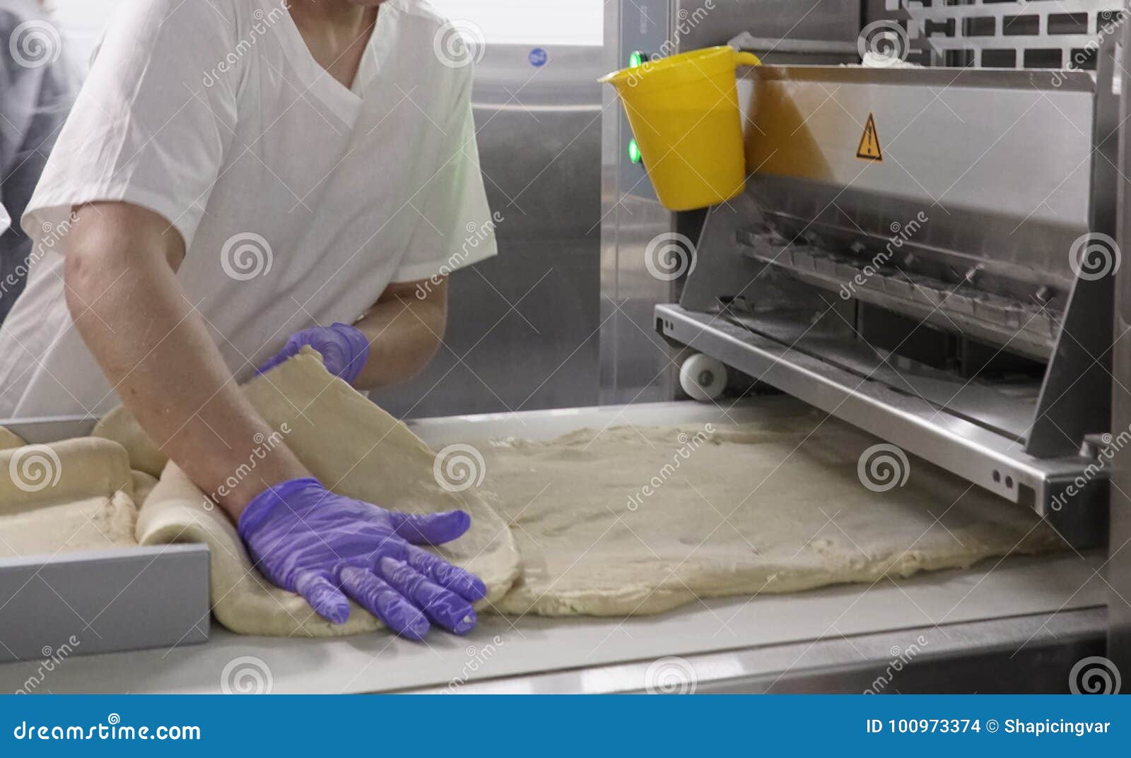 Bread making process. stock photo. Image of flour, cake - 100973374