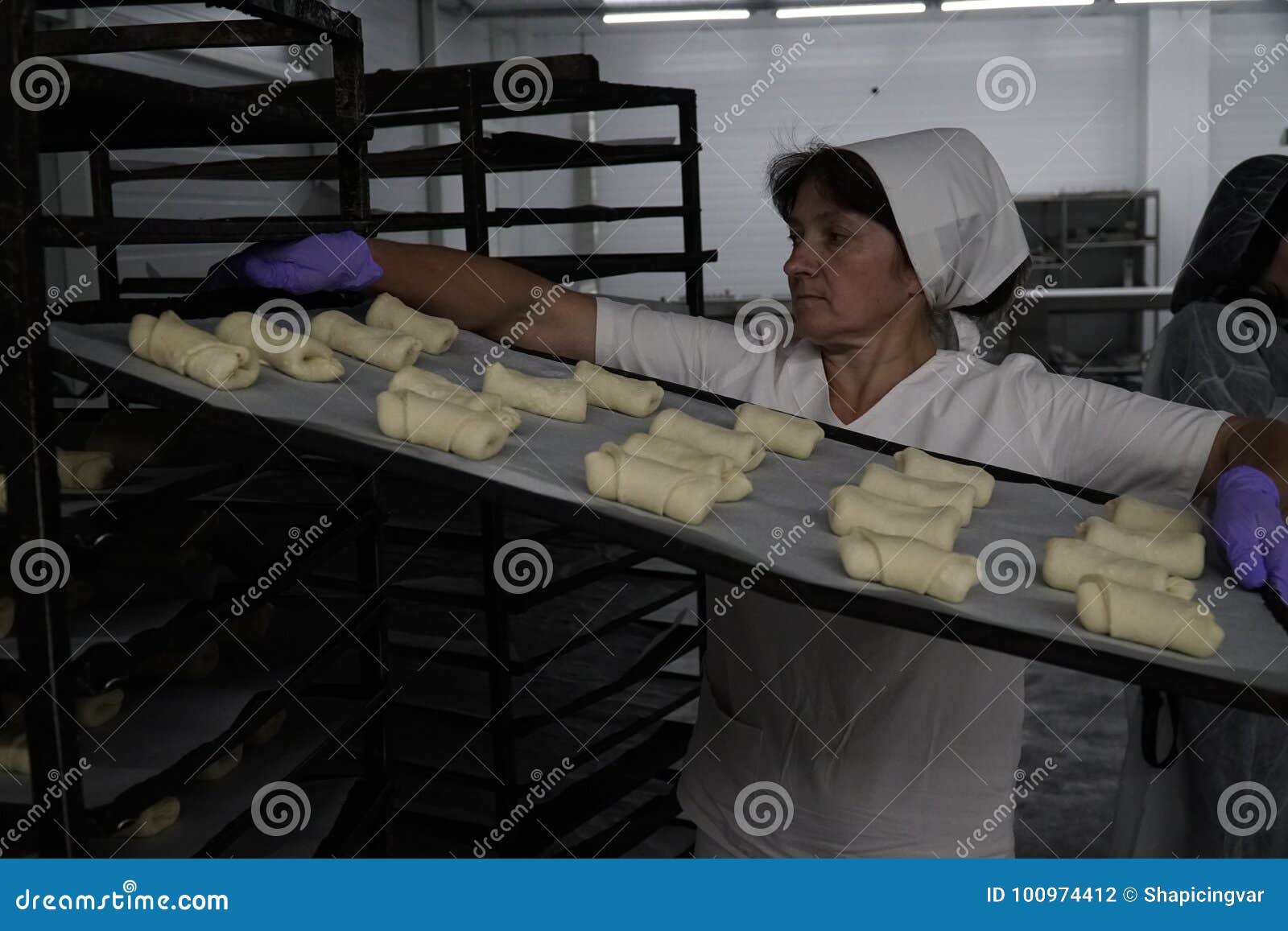 Bread making process. editorial photography. Image of making - 100974412