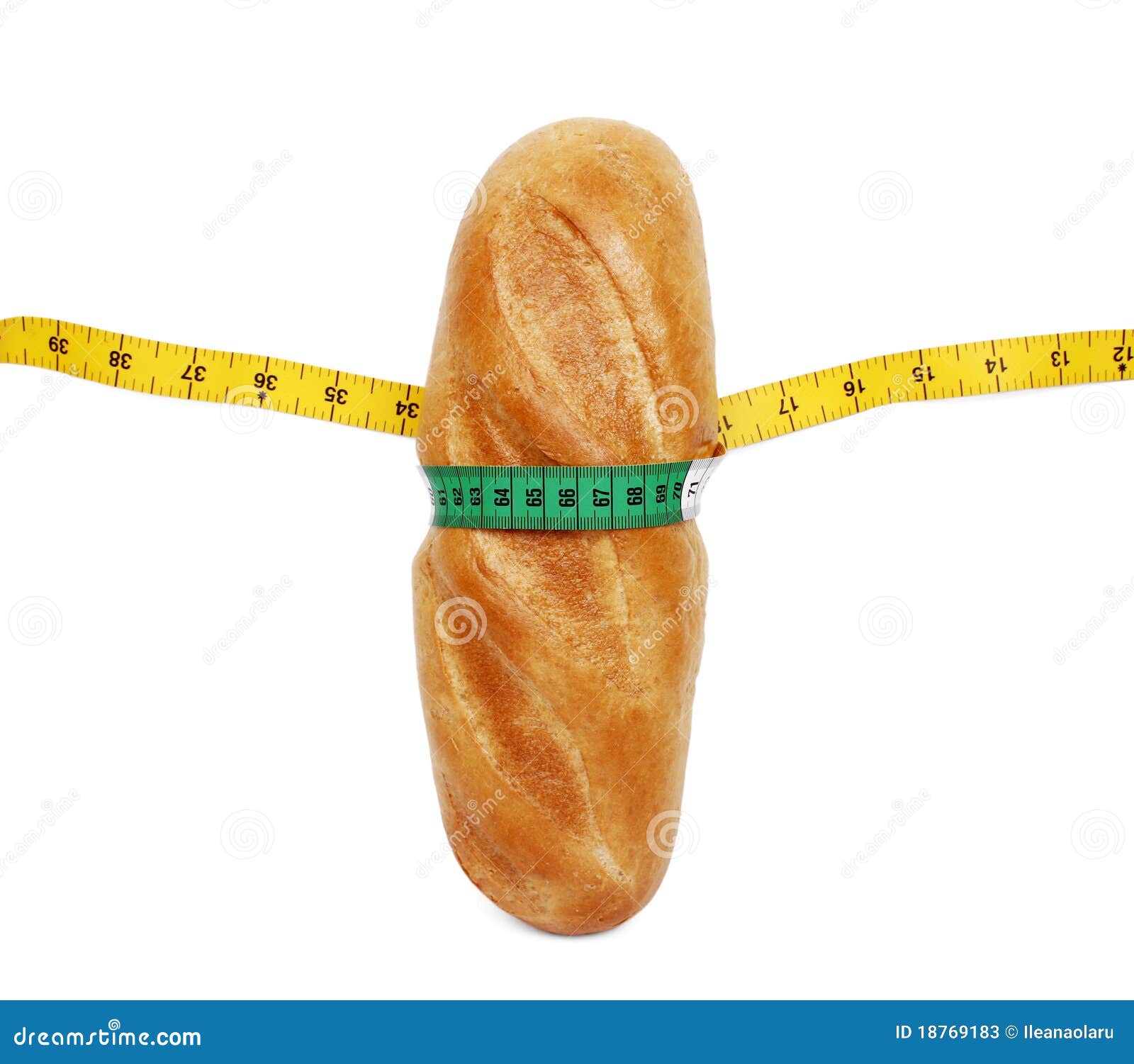 Bread and measure tape stock image. Image of loss, lunch - 18769183