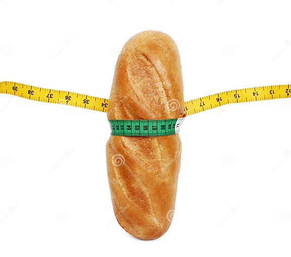 Bread and measure tape stock image. Image of loss, lunch - 18769183