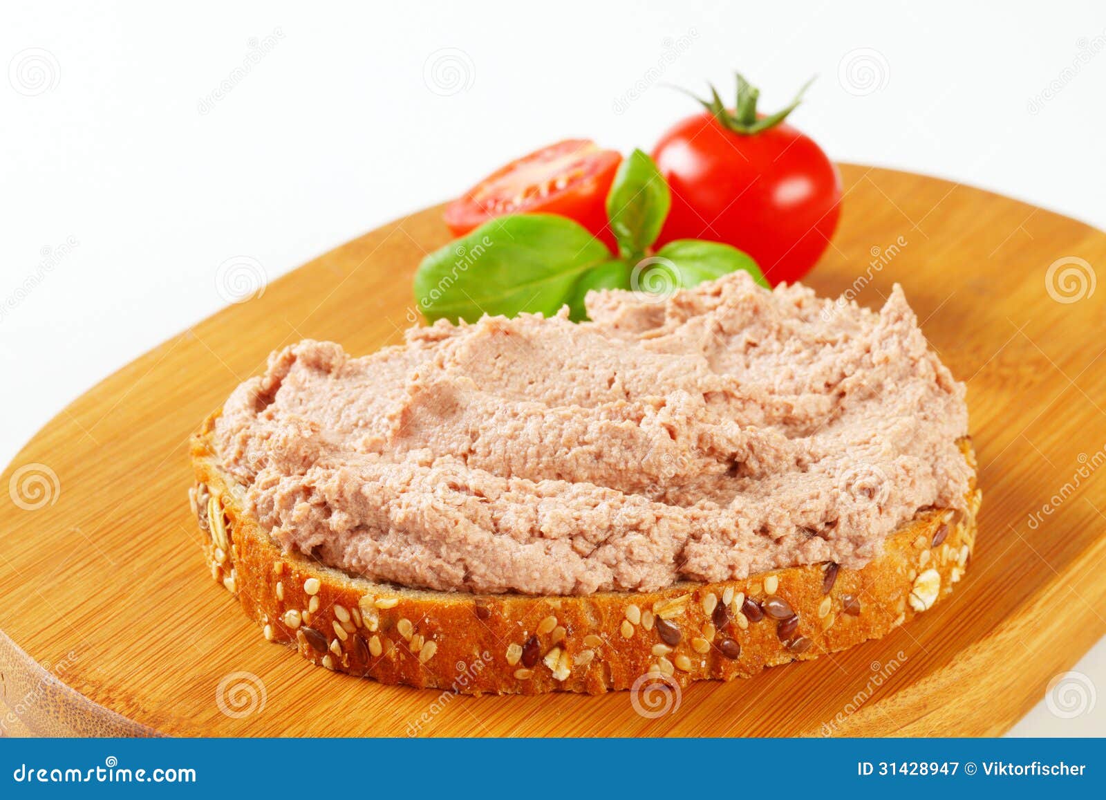 Bread with meat spread stock image. Image of spread, wheat - 31428947