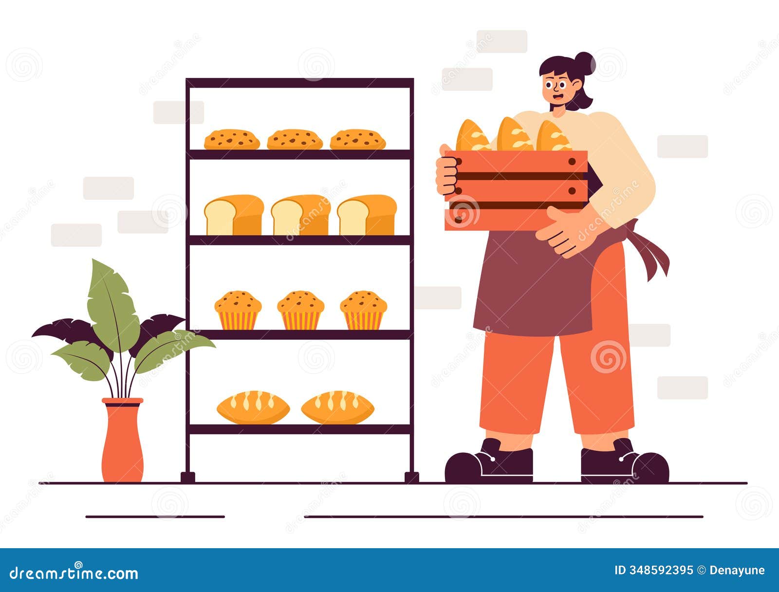 Assorted Breads Displayed On The Shelves Of Bakery Supermarkets ...