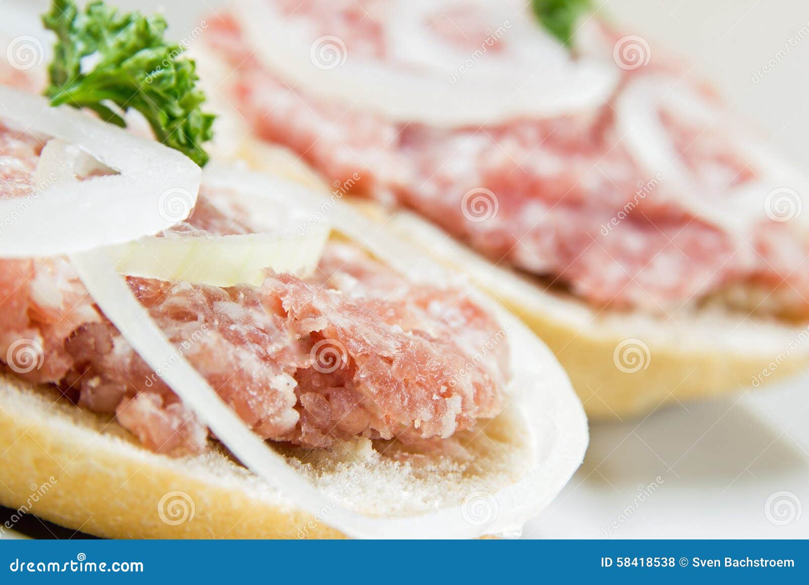 Bread with minced meat stock photo. Image of baked, bake - 58418538