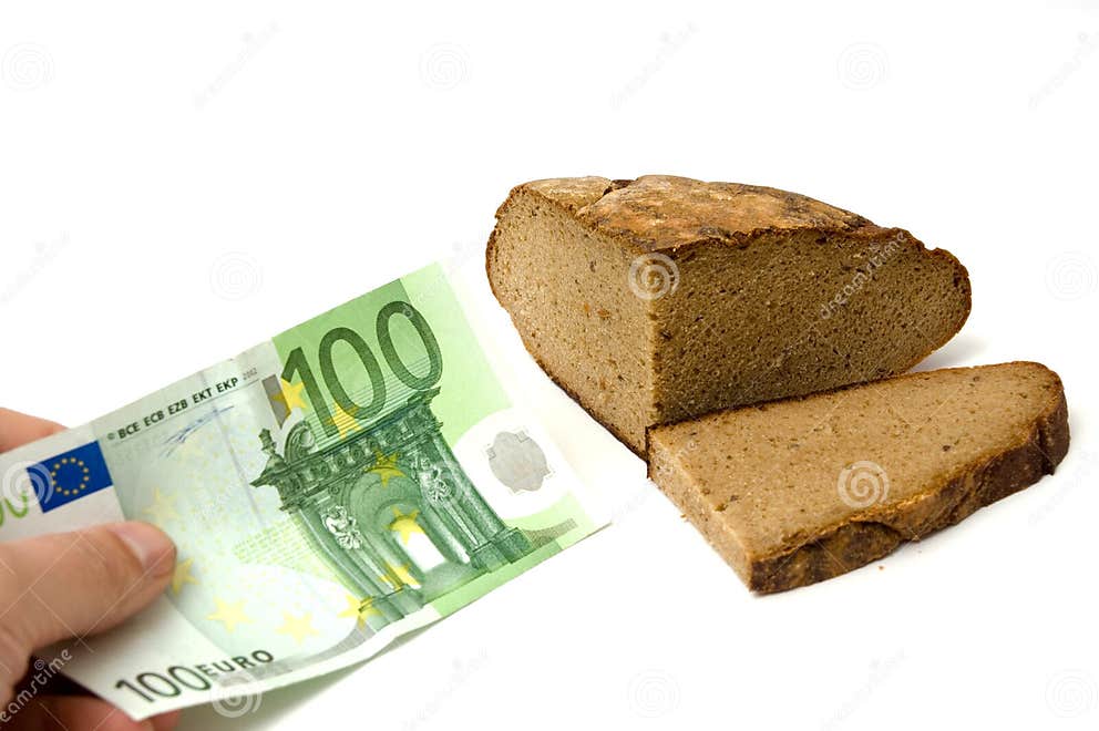 Bread and money stock image. Image of economy, currency - 8062457