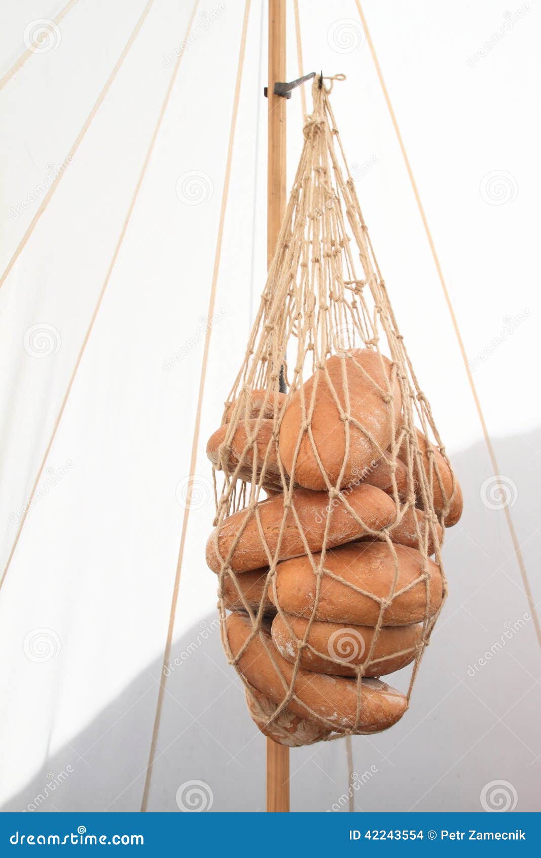 Bread in net stock photo. Image of cereal, rope, hang - 42243554