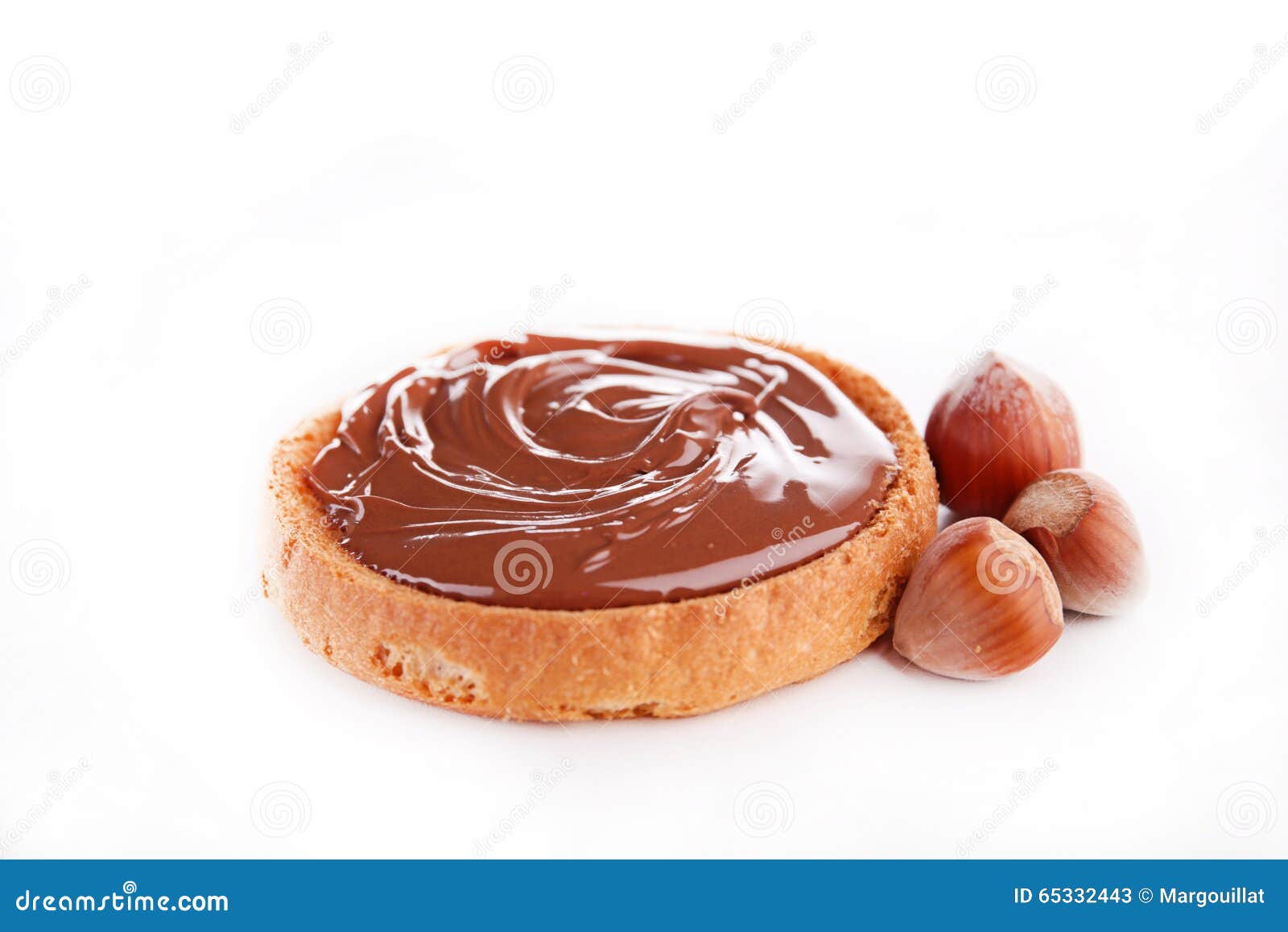 Bread and nutella stock image. Image of nutella, white - 65332443