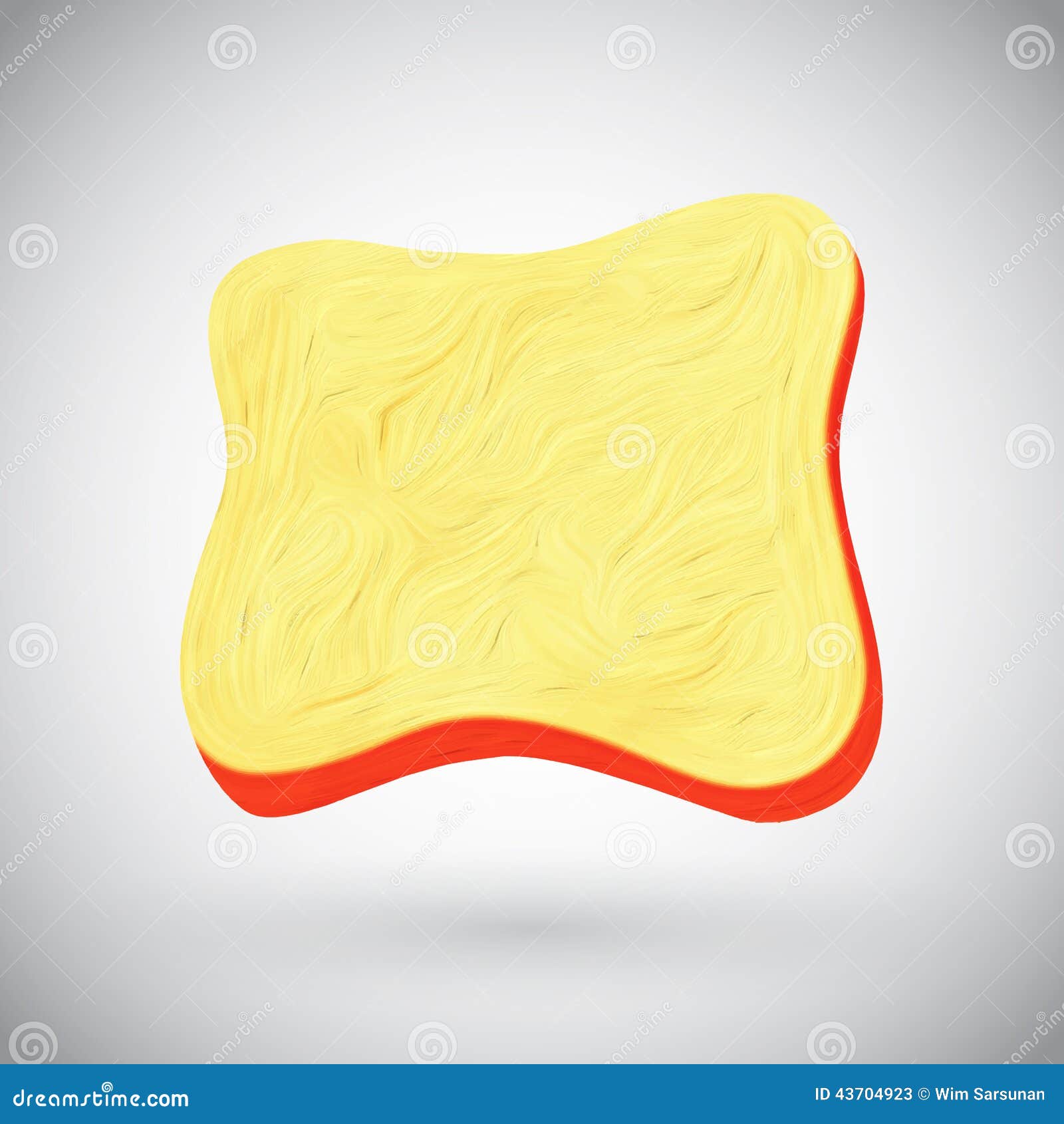 Bread oil painted stock vector. Illustration of piece - 43704923