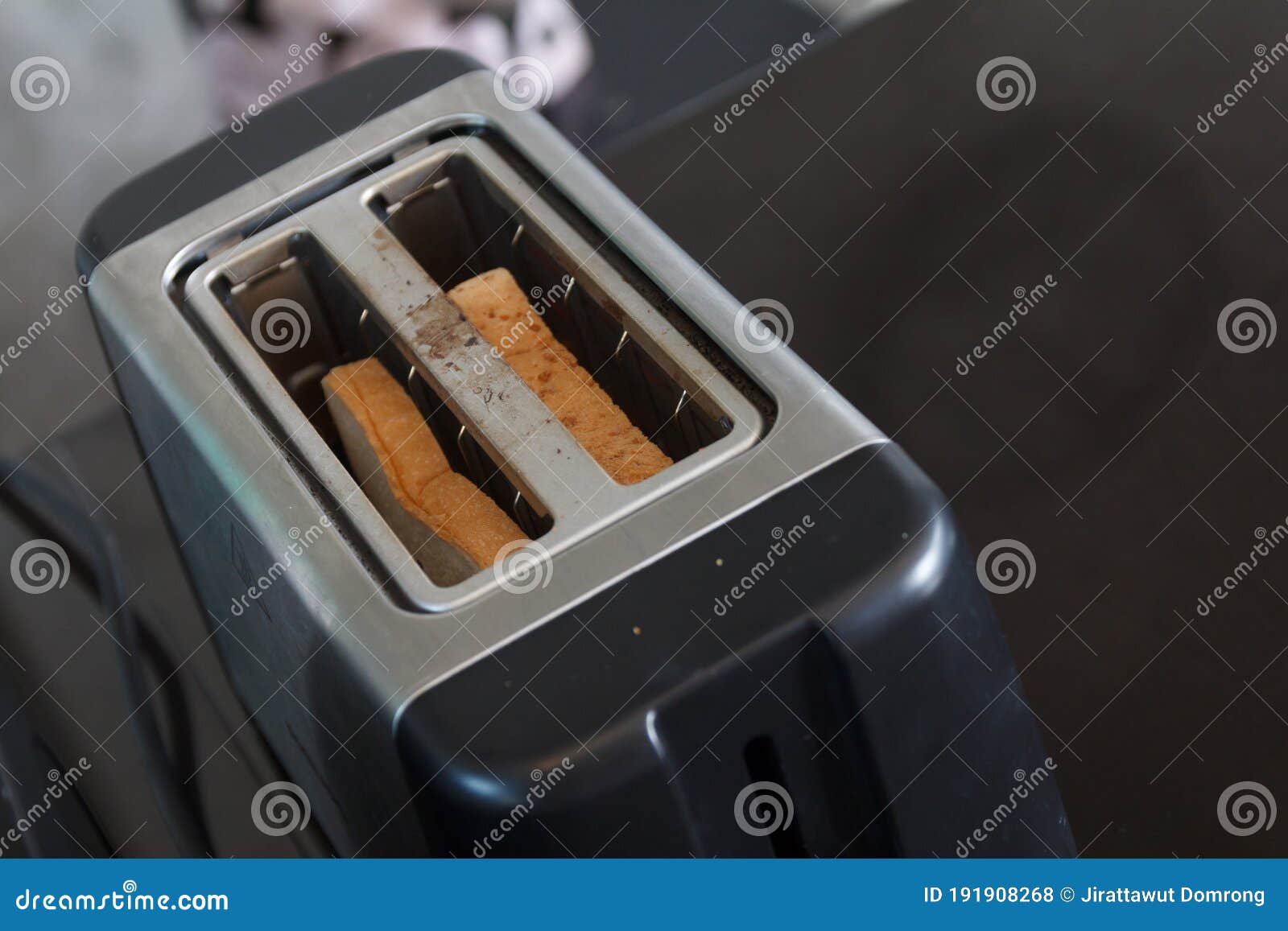 The Bread in Old Toaster. Cooking Concept Stock Photo - Image of object ...