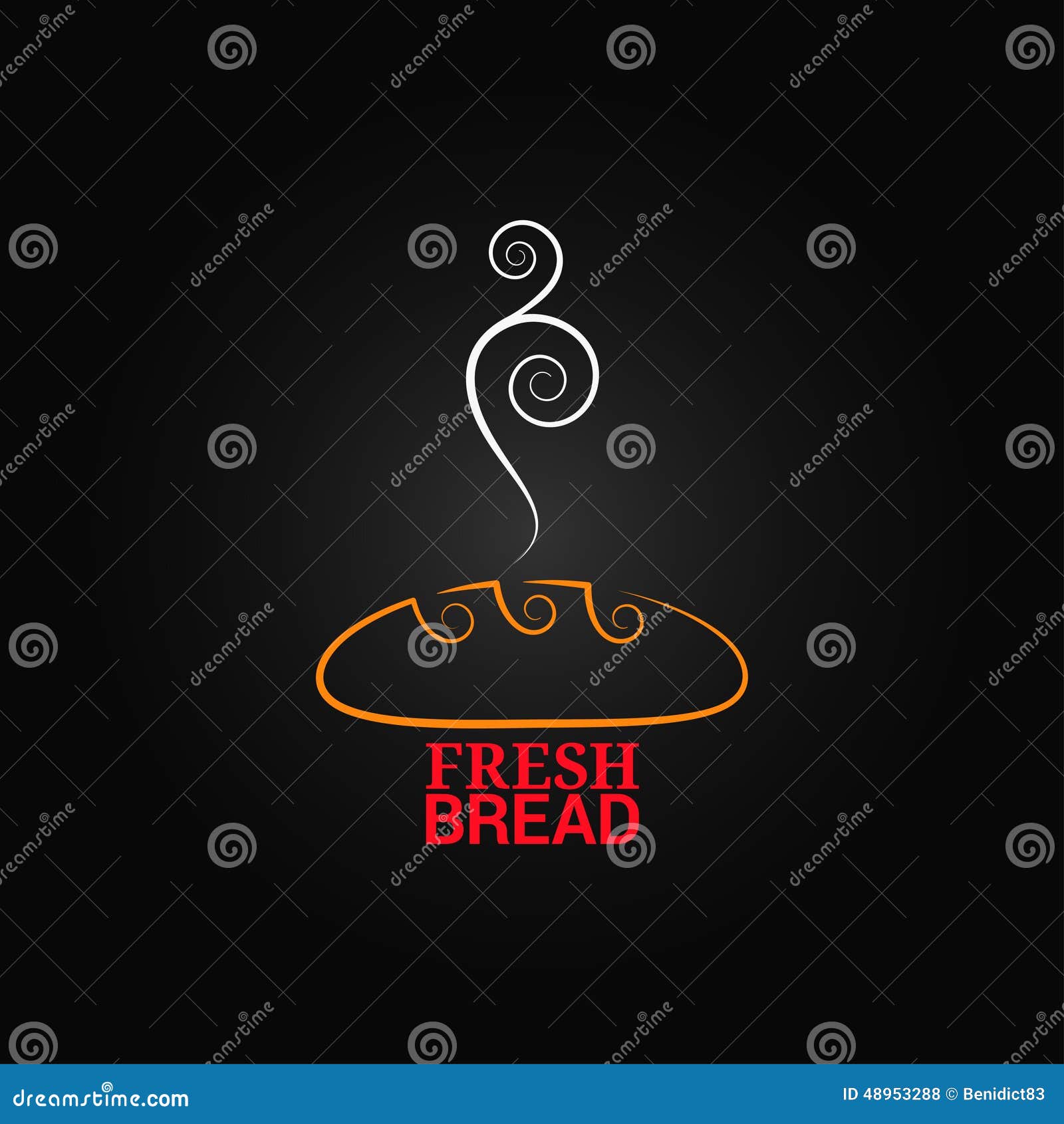 Bread Ornate Design Background Stock Vector - Illustration of loaf ...