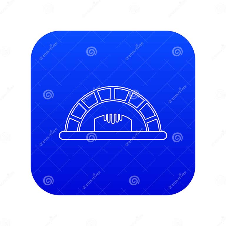 Bread Oven Icon Blue Vector Stock Vector - Illustration of brick, hand ...